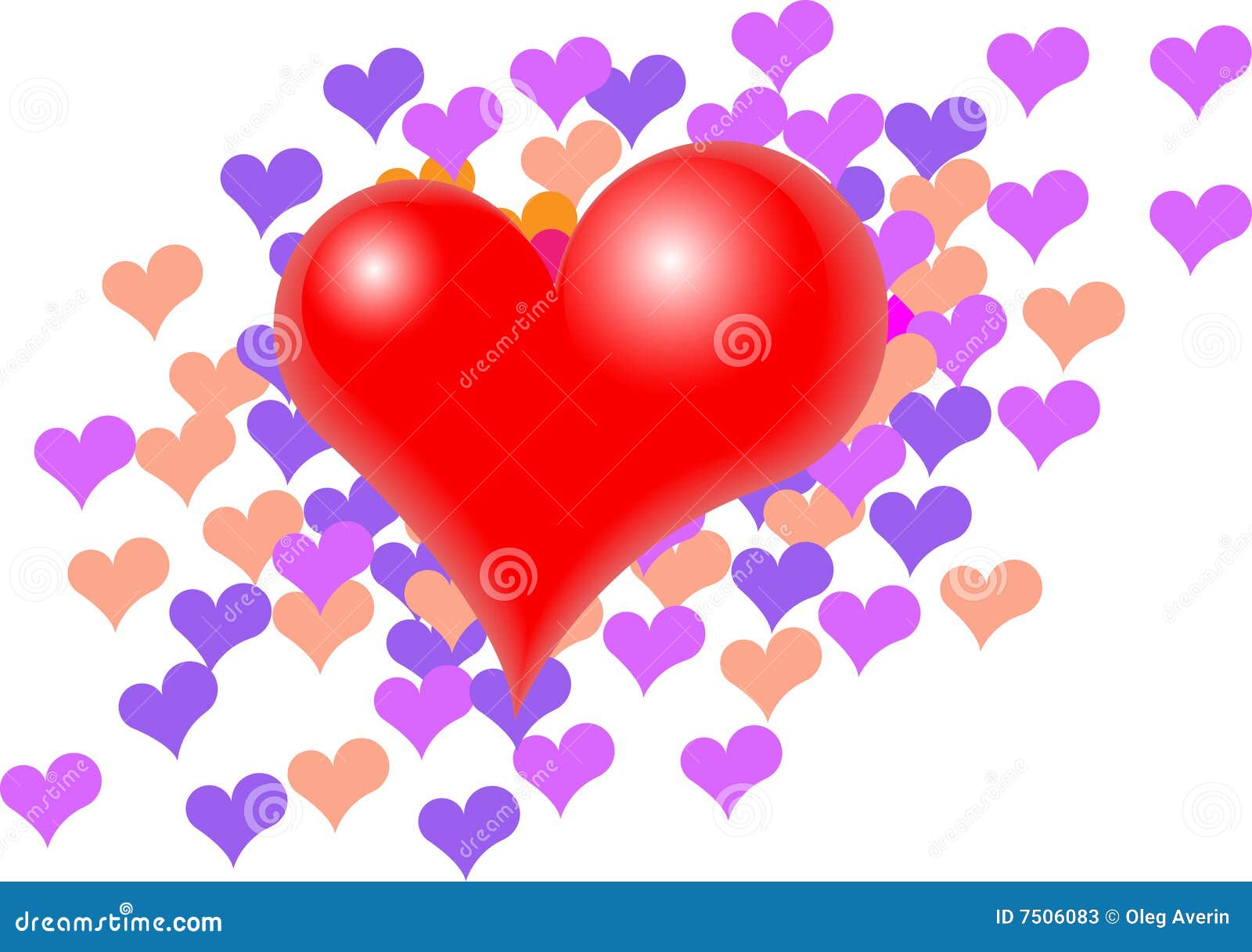 Stylized red heart stock vector. Illustration of wedding - 7506083