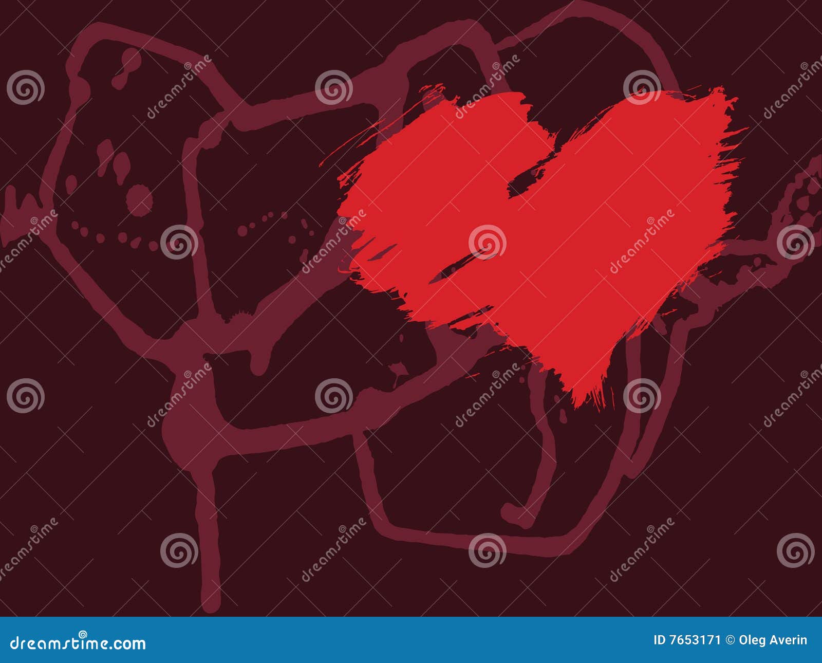 Stylized red heart stock vector. Illustration of traditional - 7653171