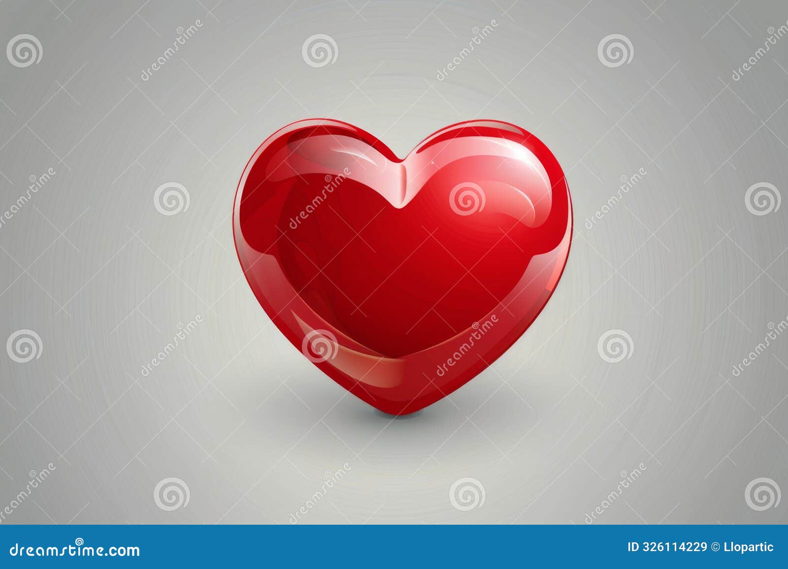 Stylized Red Heart Icon with Gradient Shading on a Dark Circular ...