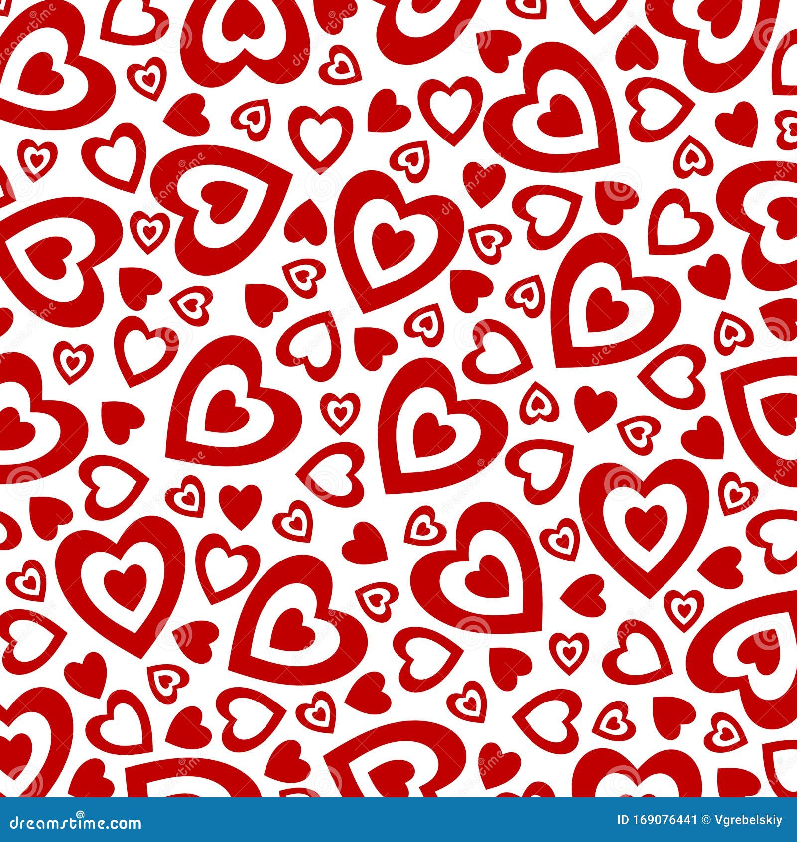 Stylized Red Hearts. Texture Stock Vector - Illustration of happy ...