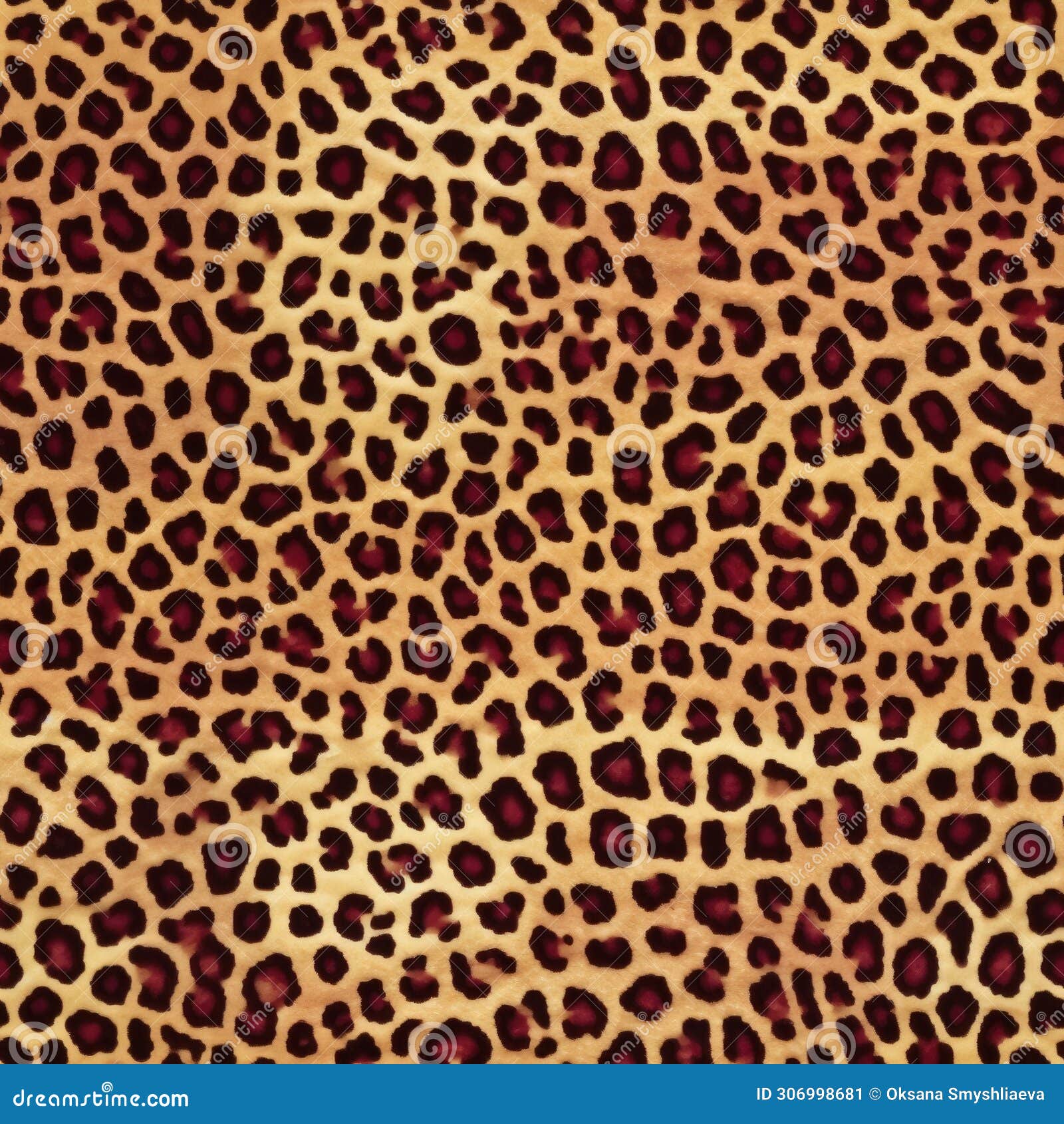 Stylized Red Leopard Spots on Seamless Pattern. Seamless Pattern with ...