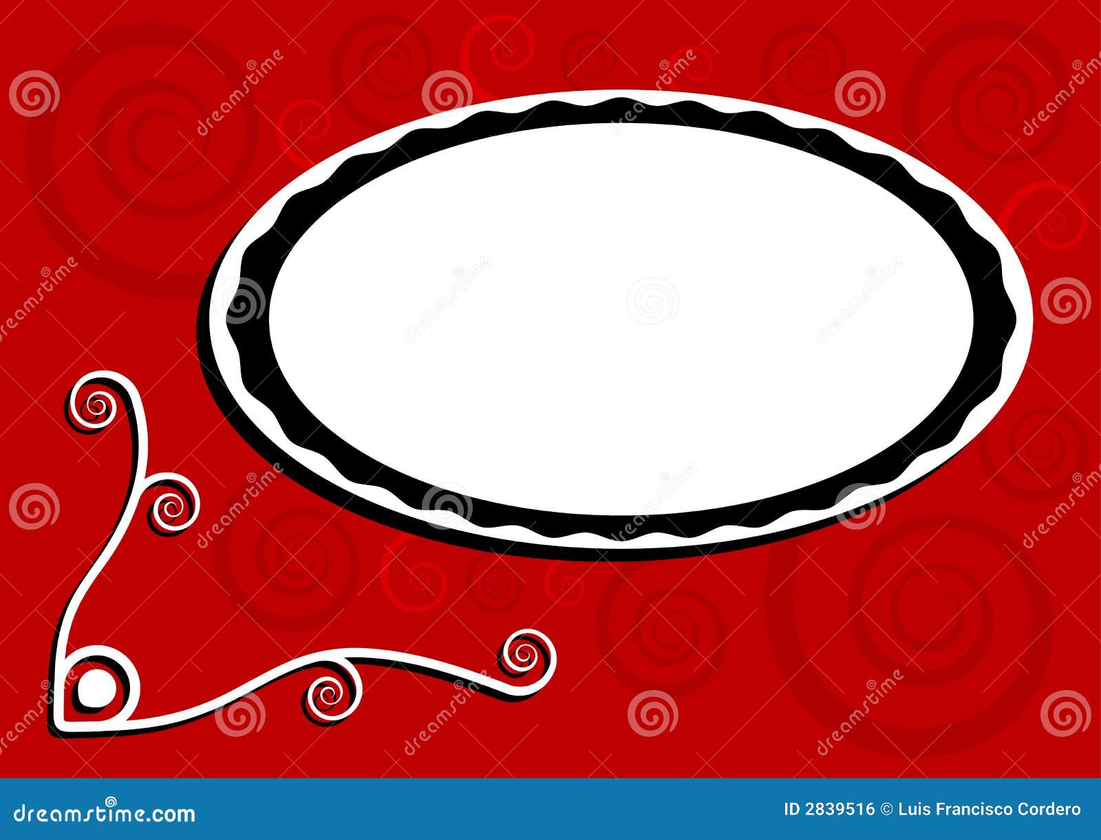 Stylized red oval frame stock vector. Illustration of nature - 2839516