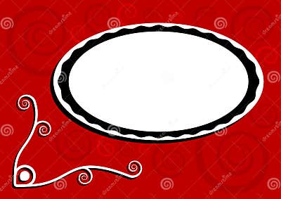 Stylized red oval frame stock vector. Illustration of nature - 2839516