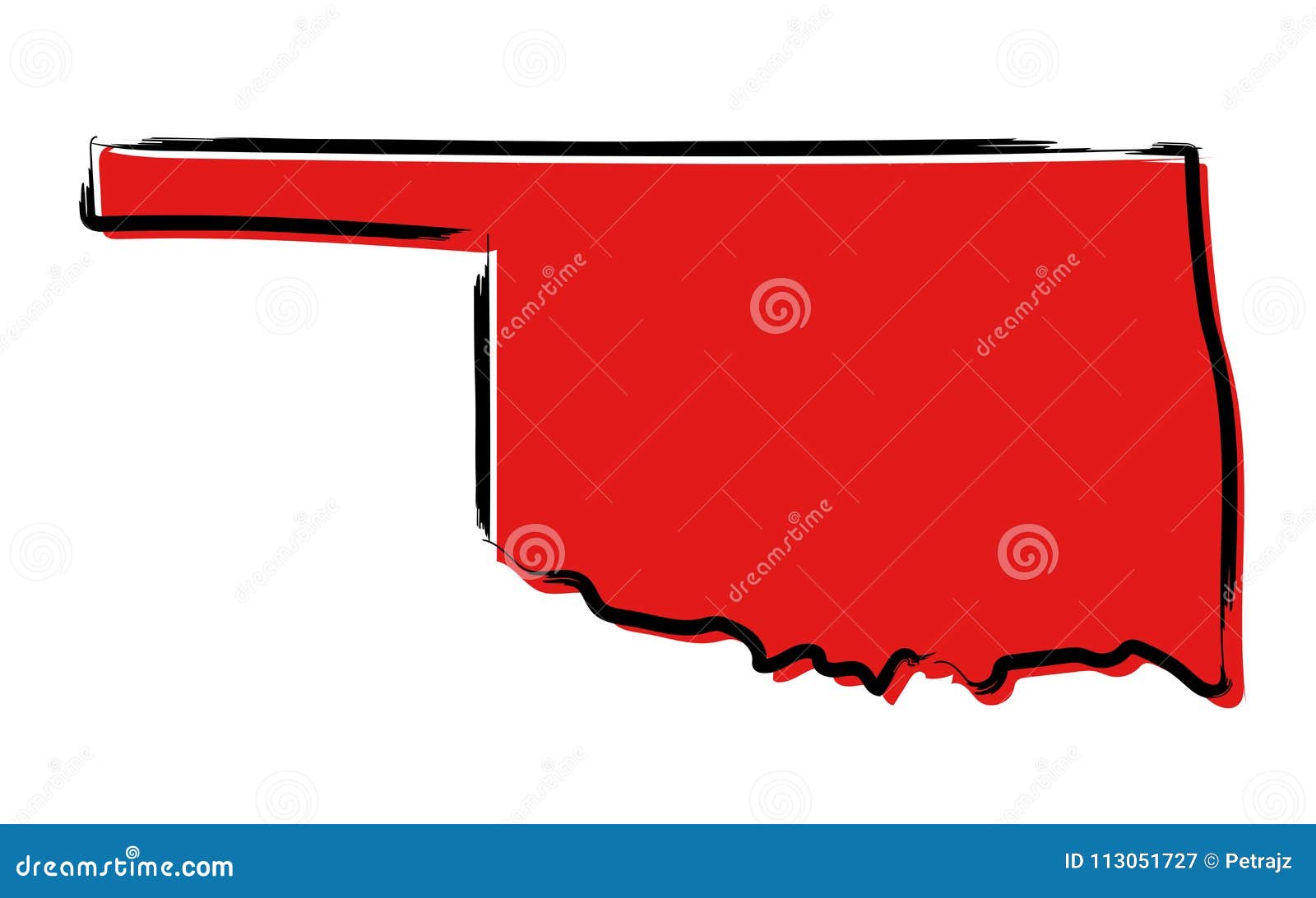 Oklahoma Map. Cartoon Vector | CartoonDealer.com #156621281