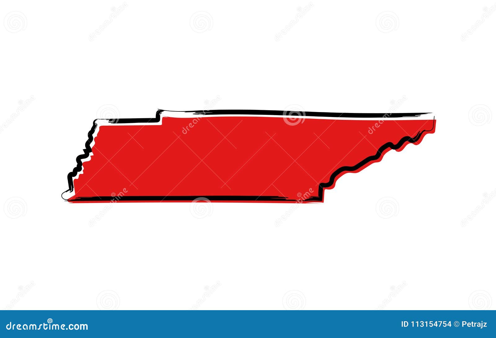 Map Of Tennessee Vector Illustration | CartoonDealer.com #91790974