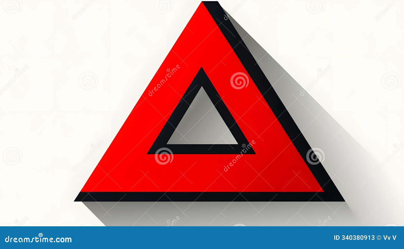 Stylized Red Triangle on a Neutral Background Stock Illustration ...