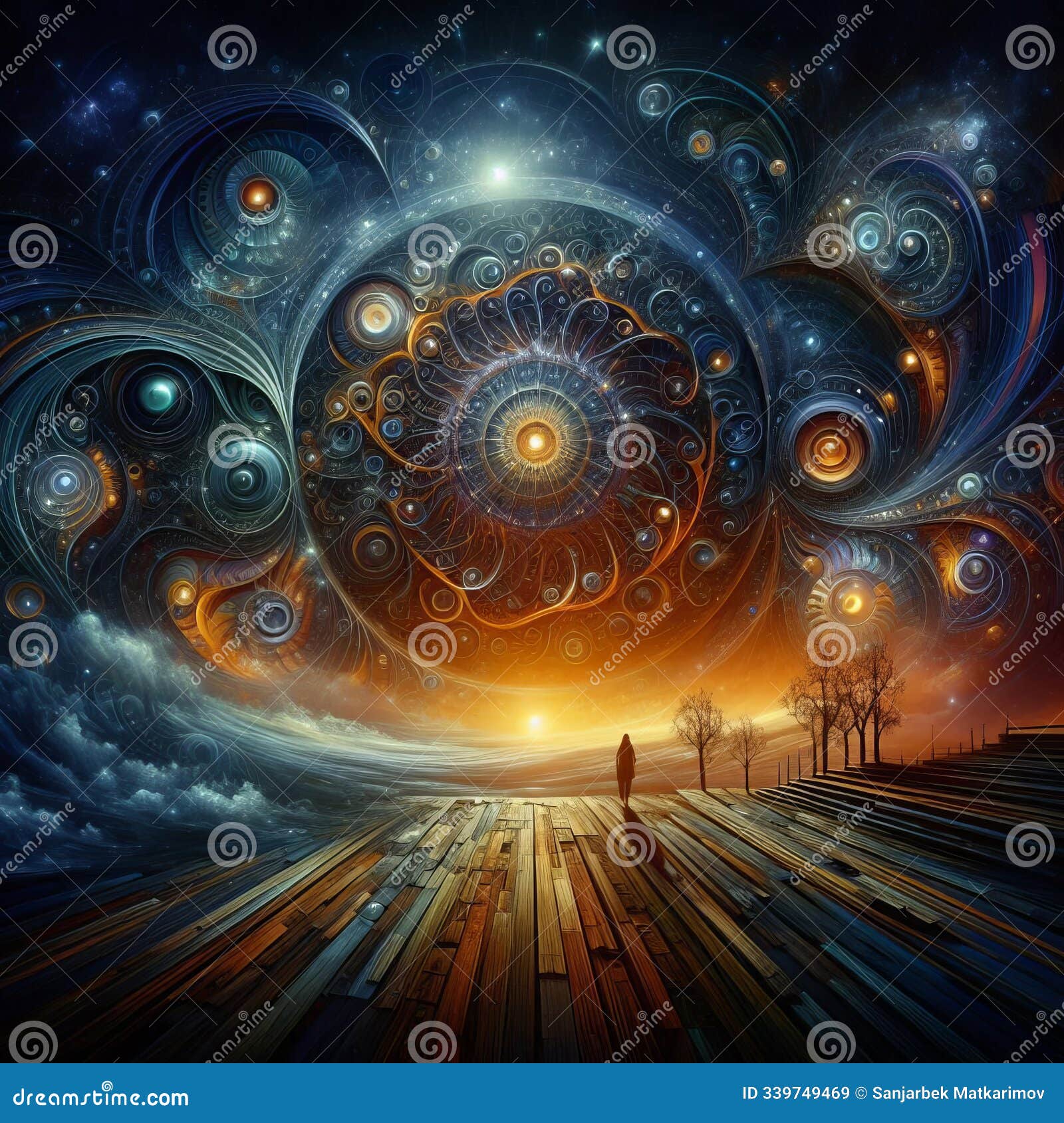 Stylized Representation of a Hidden World Mysterious and Captiva Stock ...