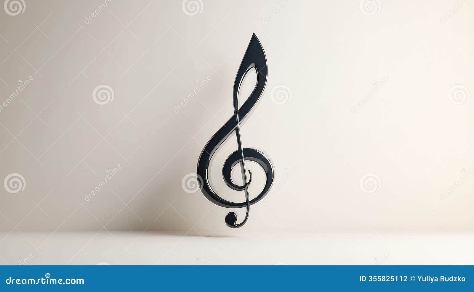 Stylized Representation of a Treble Clef - Iconic Musical Symbol Set ...