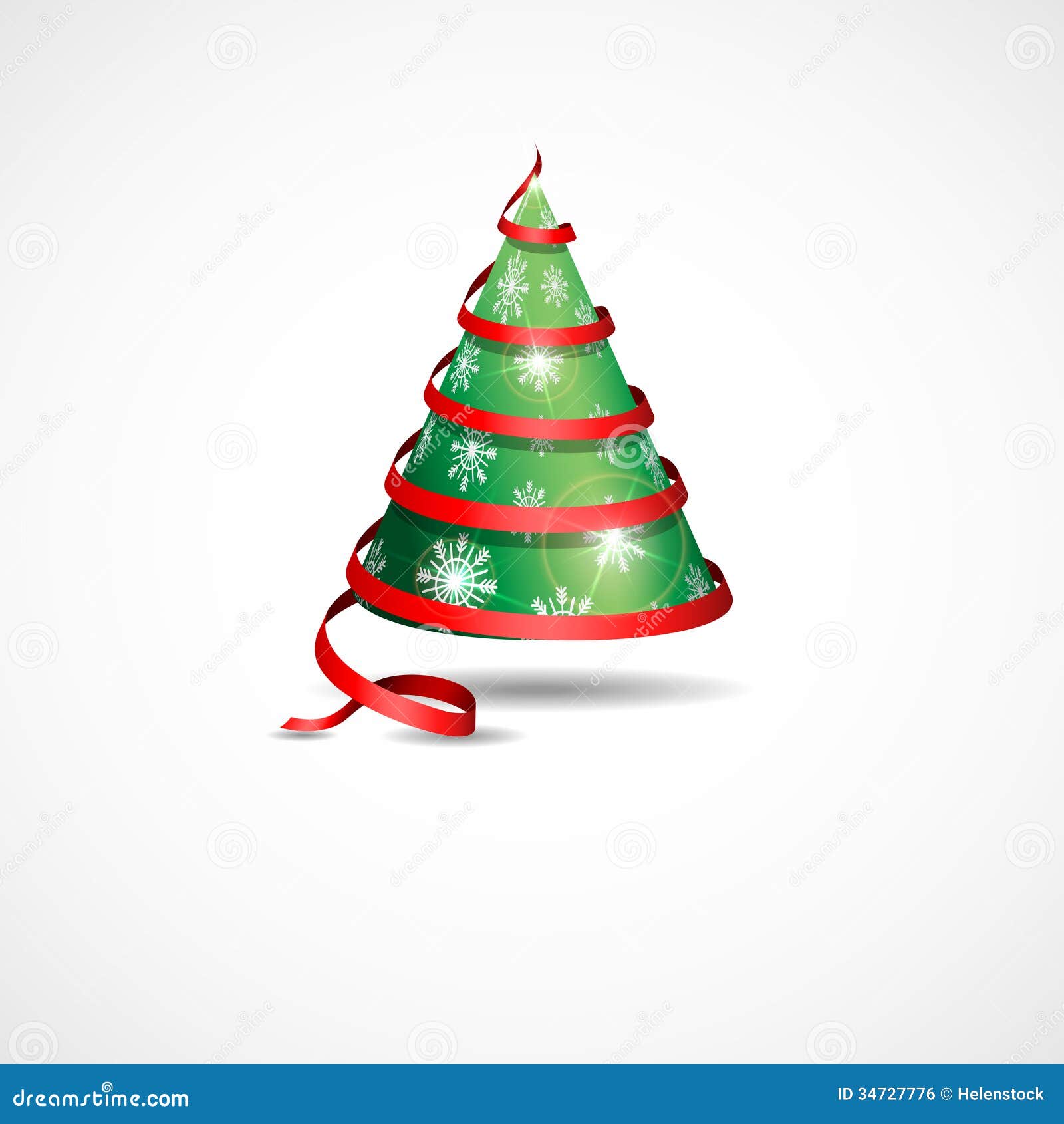 Stylized Ribbon Christmas Tree. Stock Vector - Illustration of card ...