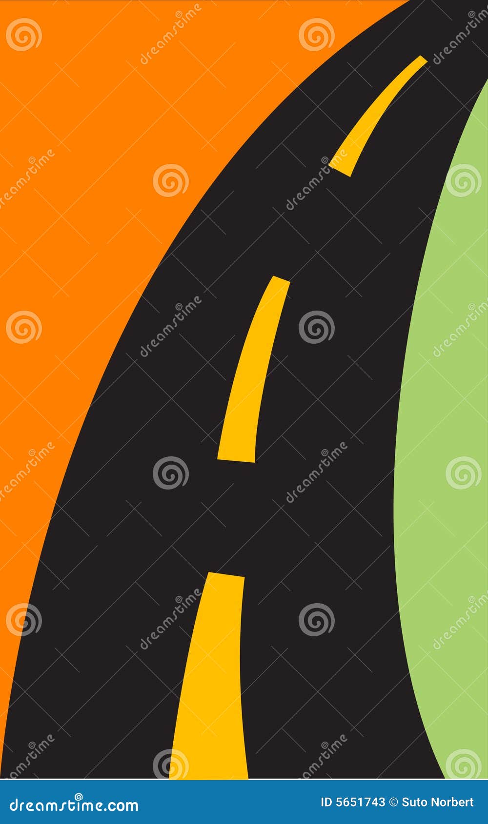 Stylized road sign stock illustration. Illustration of travel - 5651743