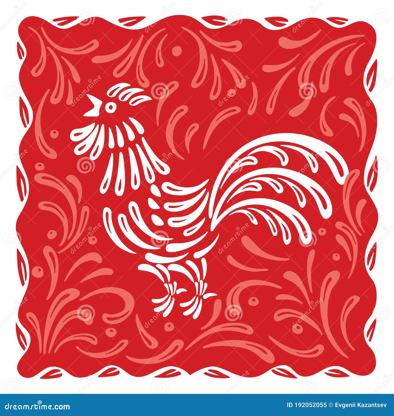 Stylized Rooster Vector Illustration | CartoonDealer.com #78676370