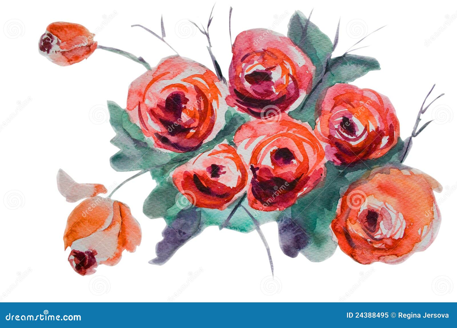 Stylized rose flowers stock illustration. Illustration of graphic ...