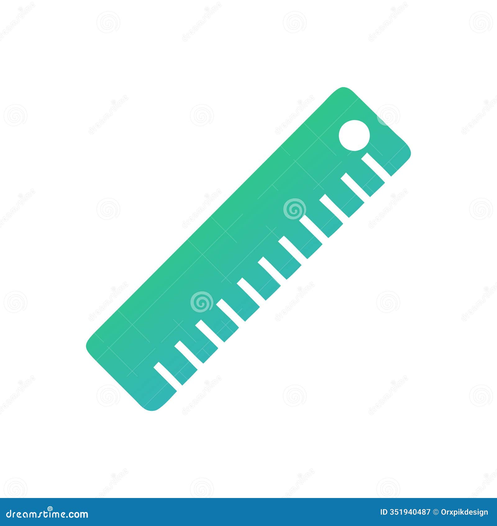 Stylized Ruler Graphic Icon Stock Vector - Illustration of line ...