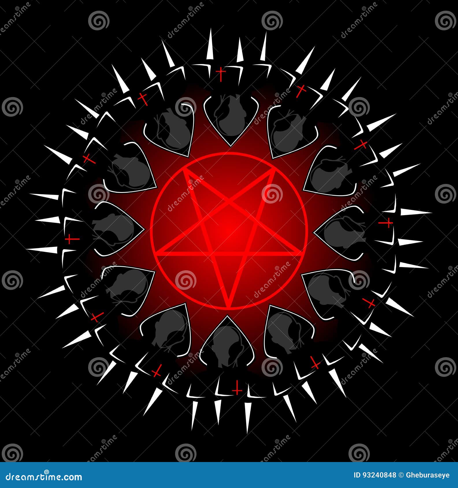 Stylized satanic sect stock illustration. Illustration of satanism ...