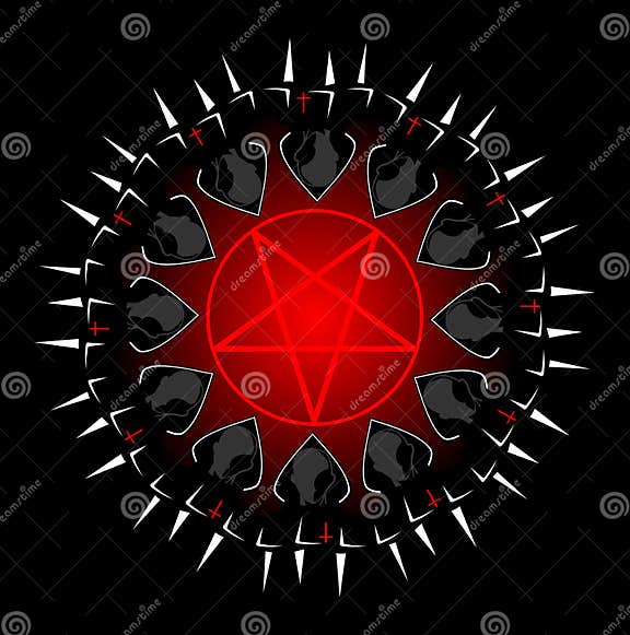 Stylized satanic sect stock illustration. Illustration of satanism ...