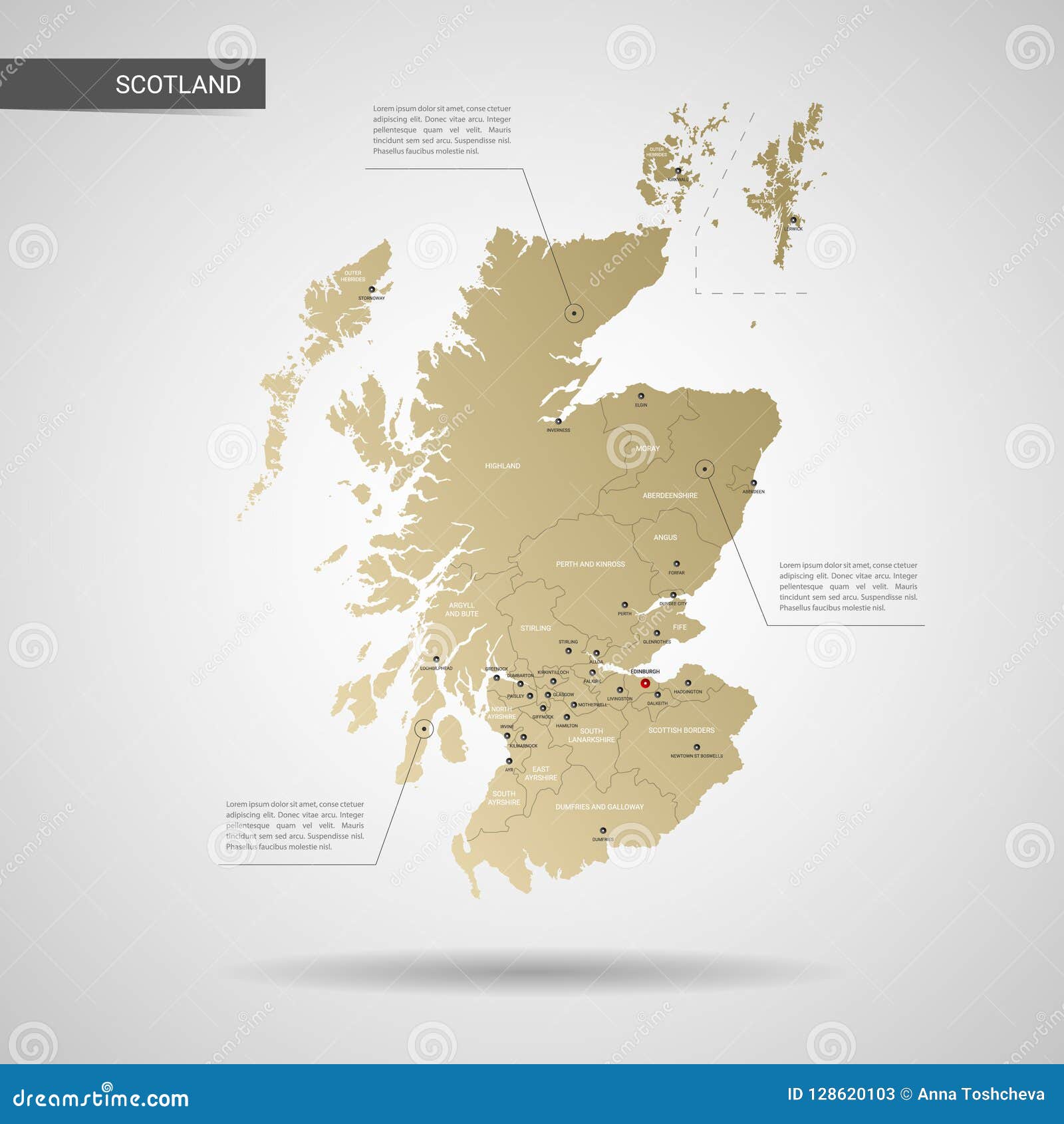 Scotland Map. Cartoon Vector | CartoonDealer.com #9183869