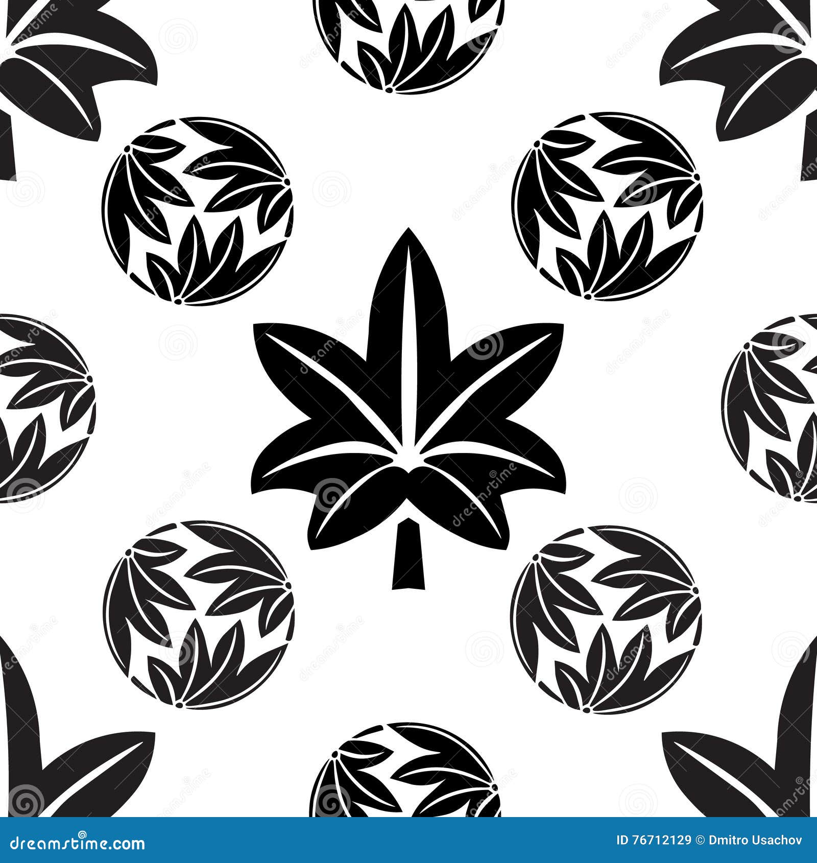 The Stylized Seamless Maple Leaves, Japanese Symbolism Stock Vector ...