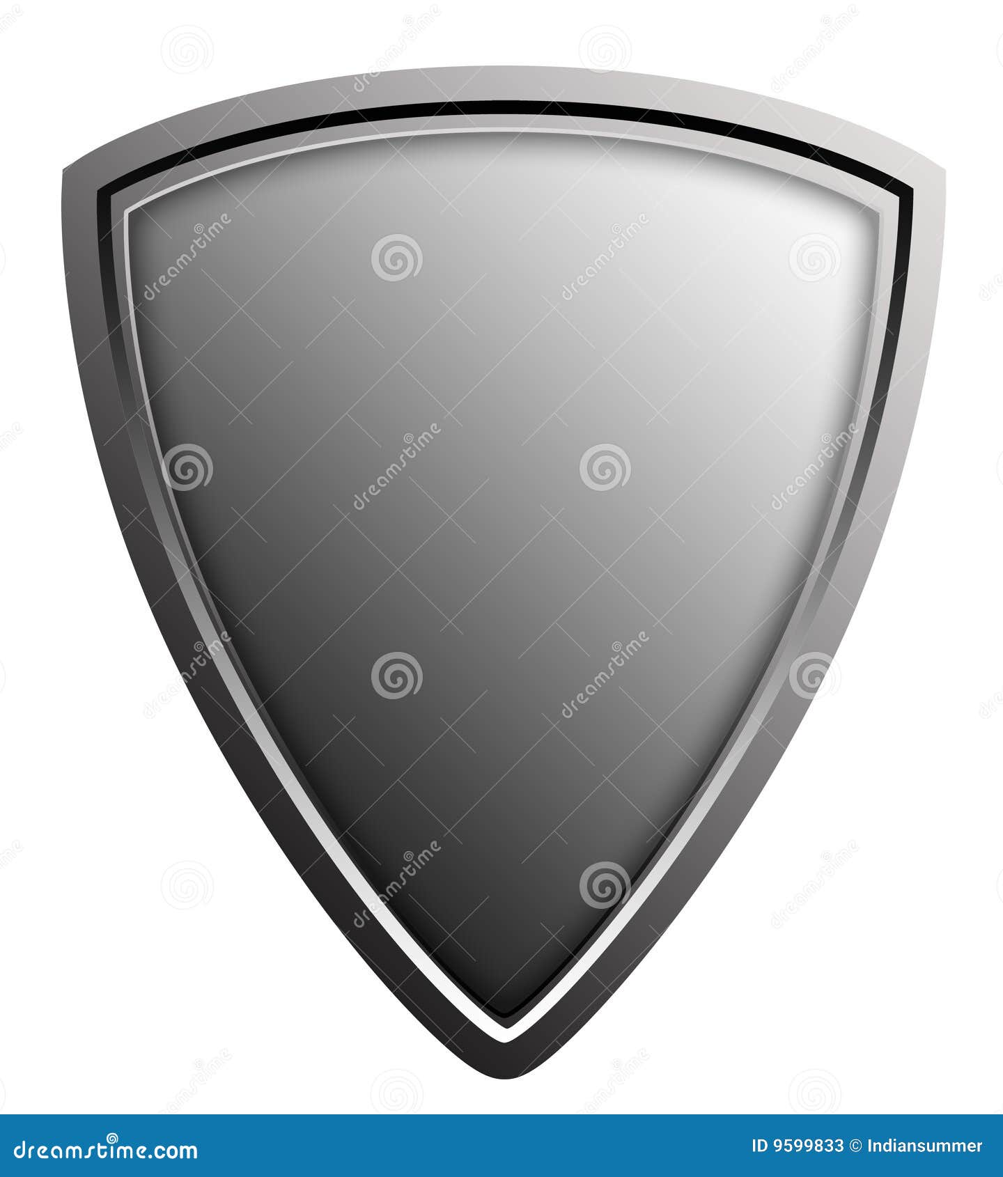 Stylized Shield With Glowing Inscription Vector Illustration ...