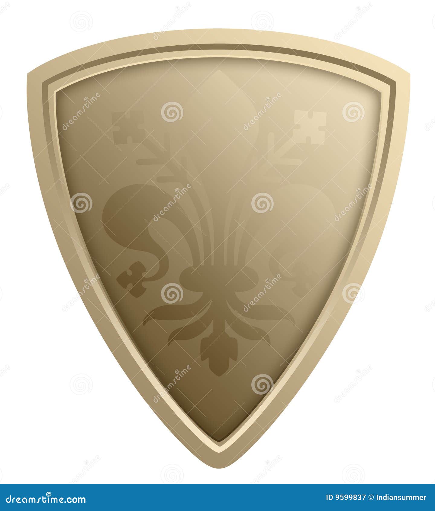 Stylized Shield With Glowing Inscription Vector Illustration ...
