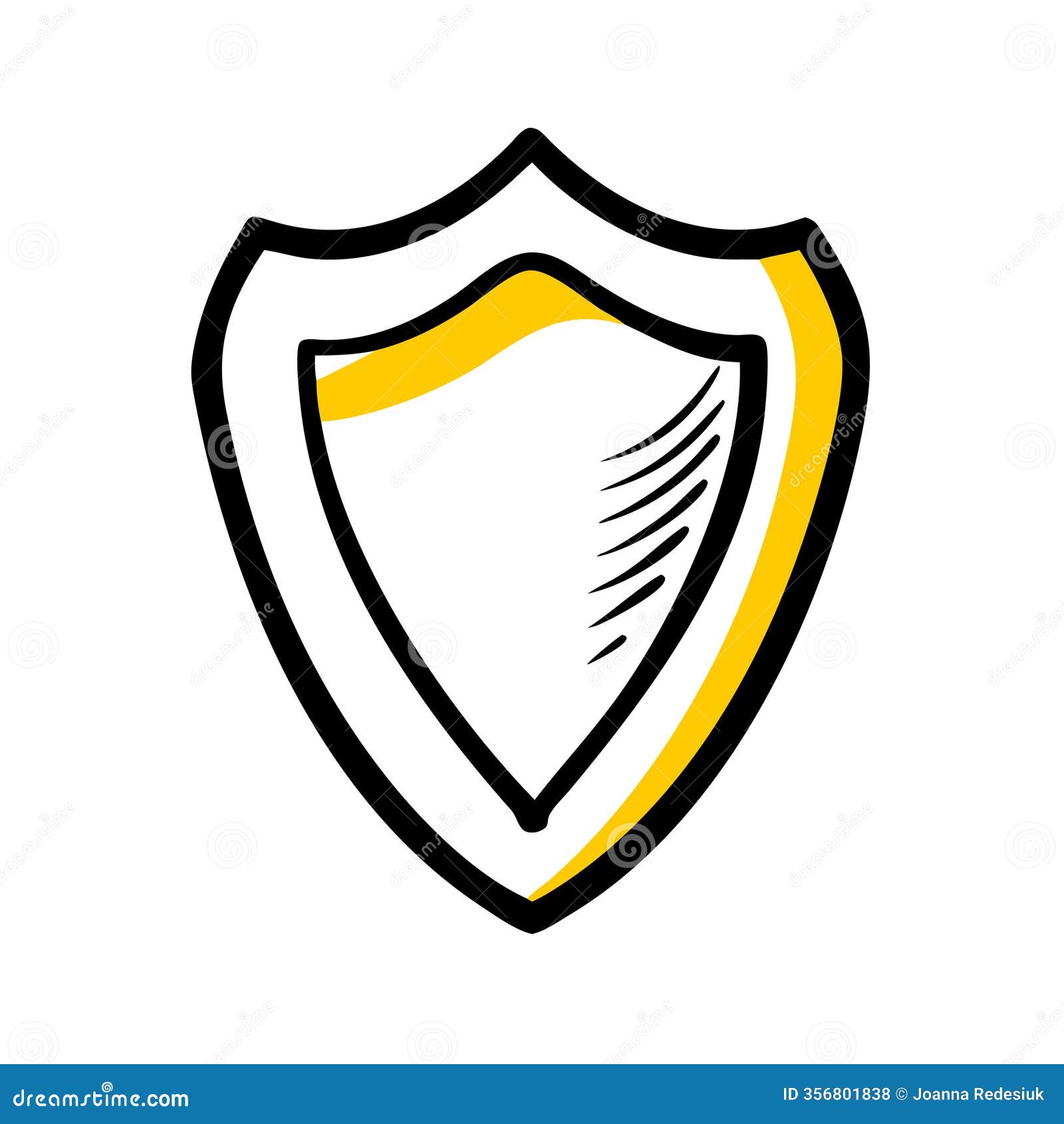 Stylized Shield Icon With Checkmark Stock Image | CartoonDealer.com ...