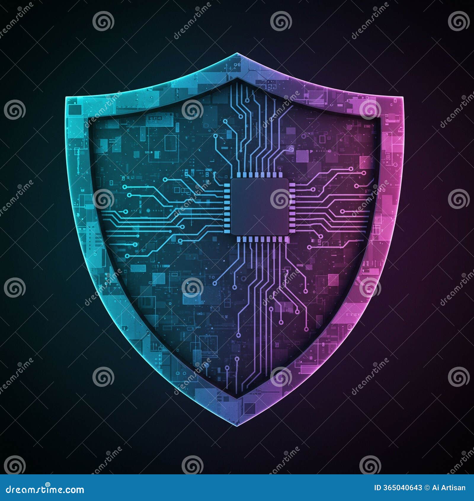 Stylized Shield Icon With Checkmark Stock Image | CartoonDealer.com ...