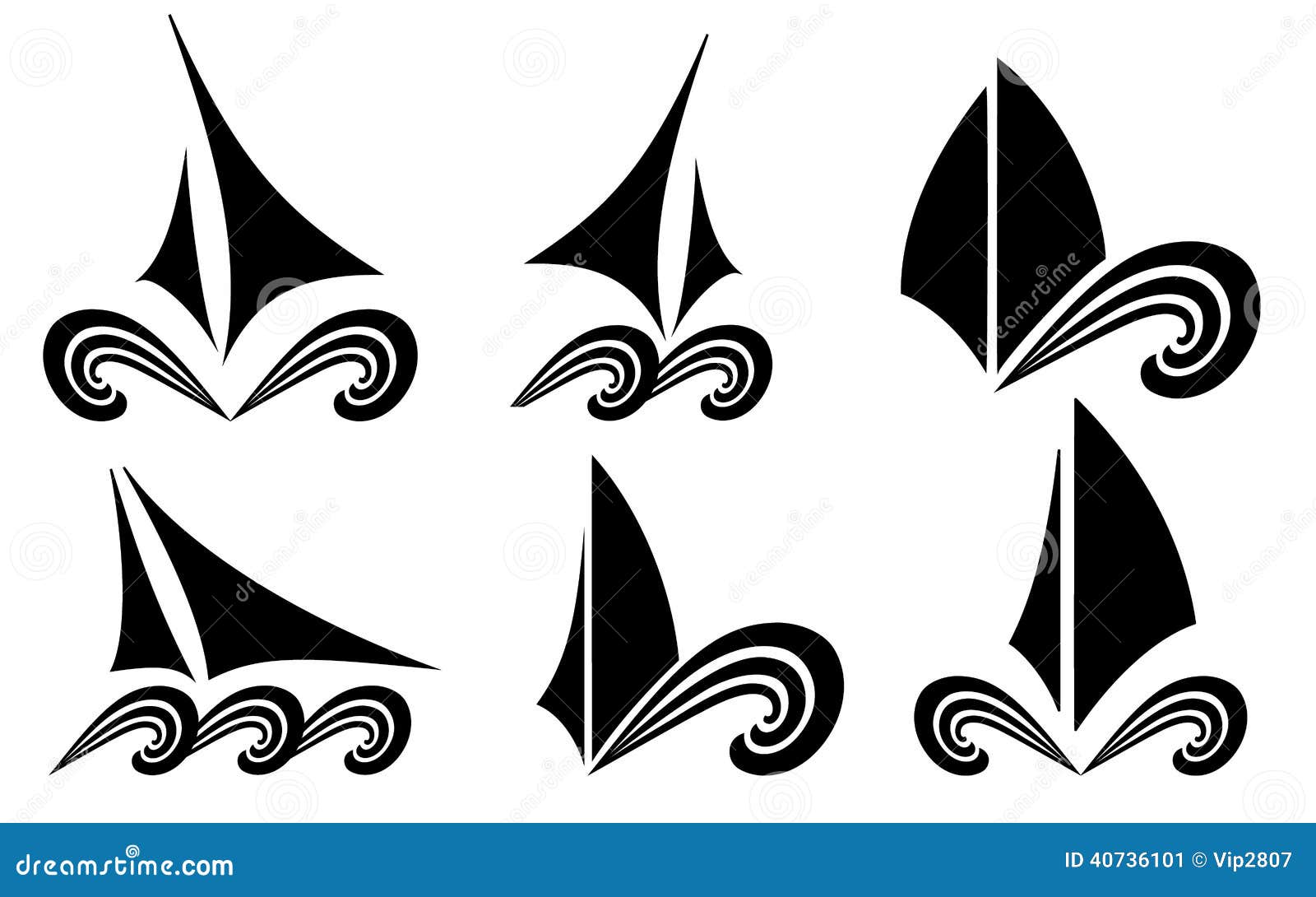 Stylized Boat Symbol Cartoon Vector | CartoonDealer.com #14359307