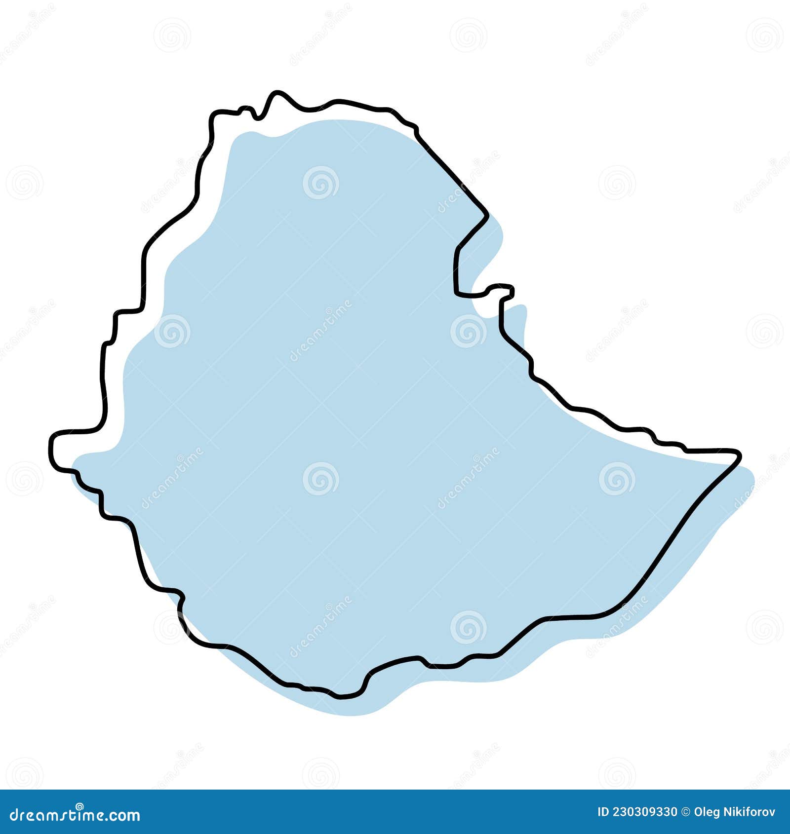 Stylized Simple Outline Map of Ethiopia Icon. Blue Sketch Map of ... Stylized Simple Outline Map of Ethiopia Icon. Blue Sketch Map of ...