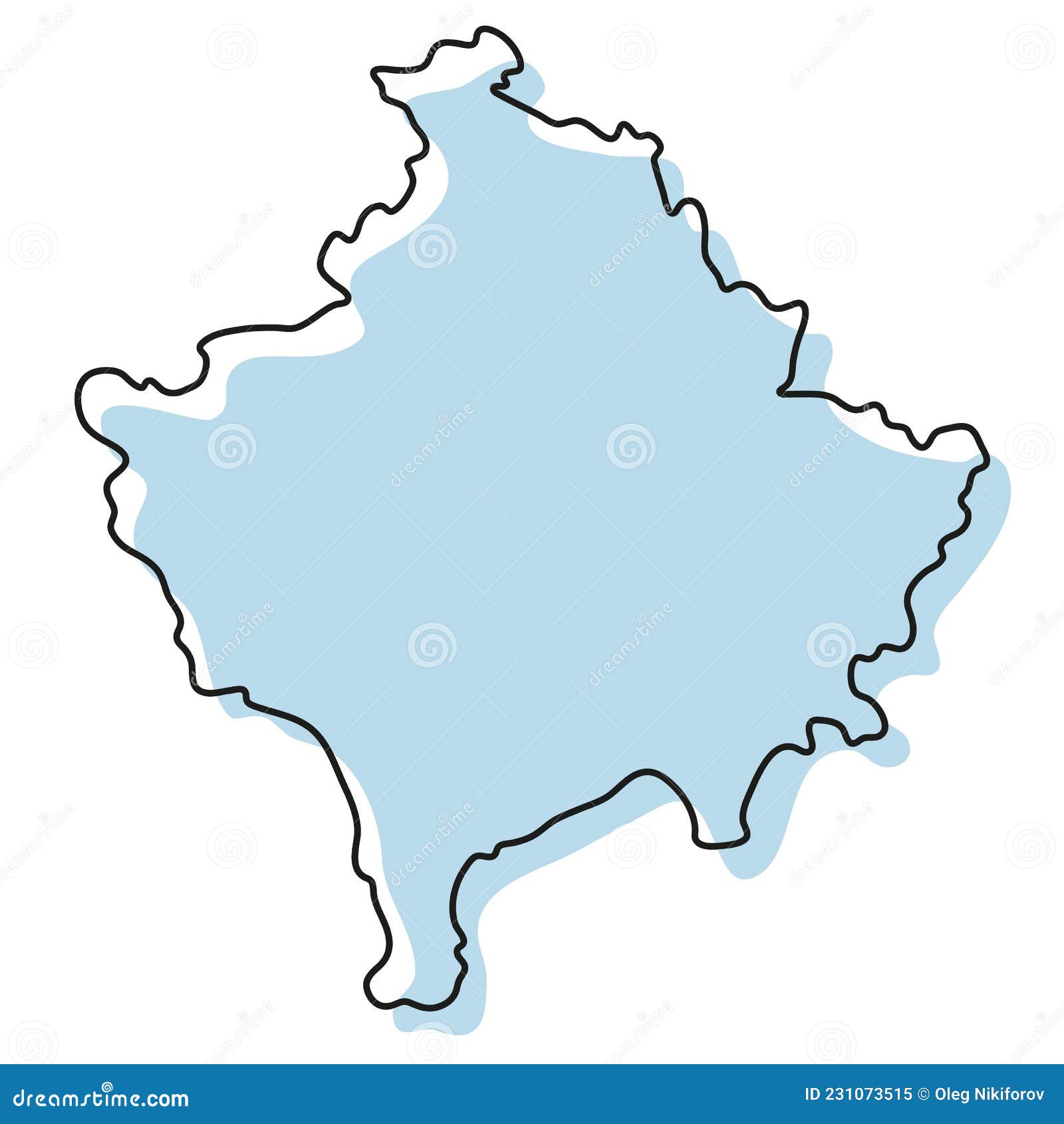 Stylized Simple Outline Map of Kosovo Icon. Blue Sketch Map of Kosovo ... Stylized Simple Outline Map of Kosovo Icon. Blue Sketch Map of Kosovo ...