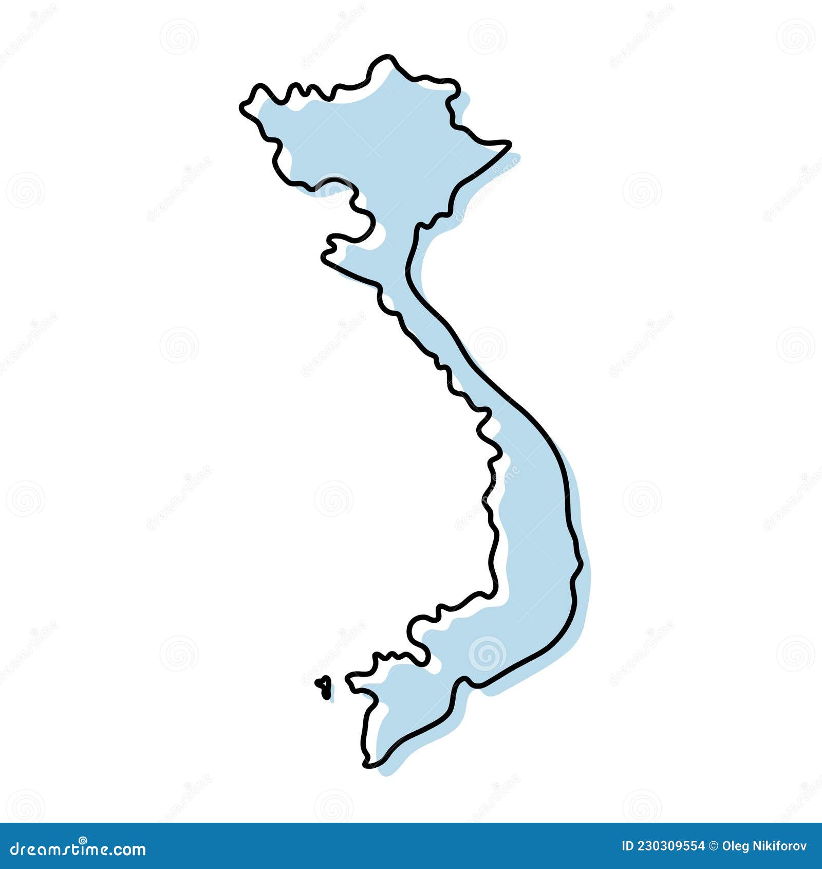 Vietnam Map Icon In Trendy Design Style. Vietnam Map Icon Isolated On ...