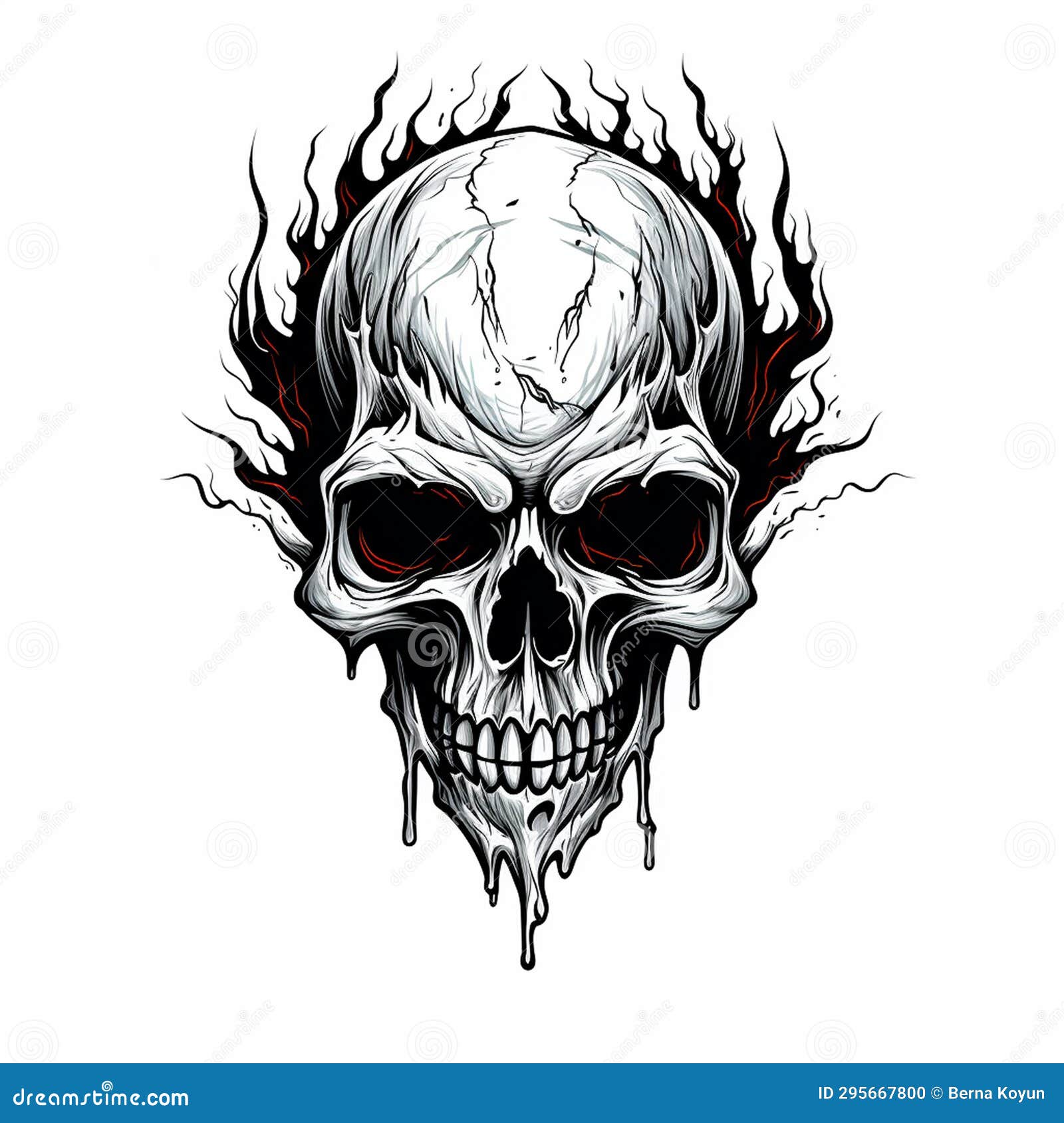 Stylized Skull Vector stock illustration. Illustration of eyes - 295667800