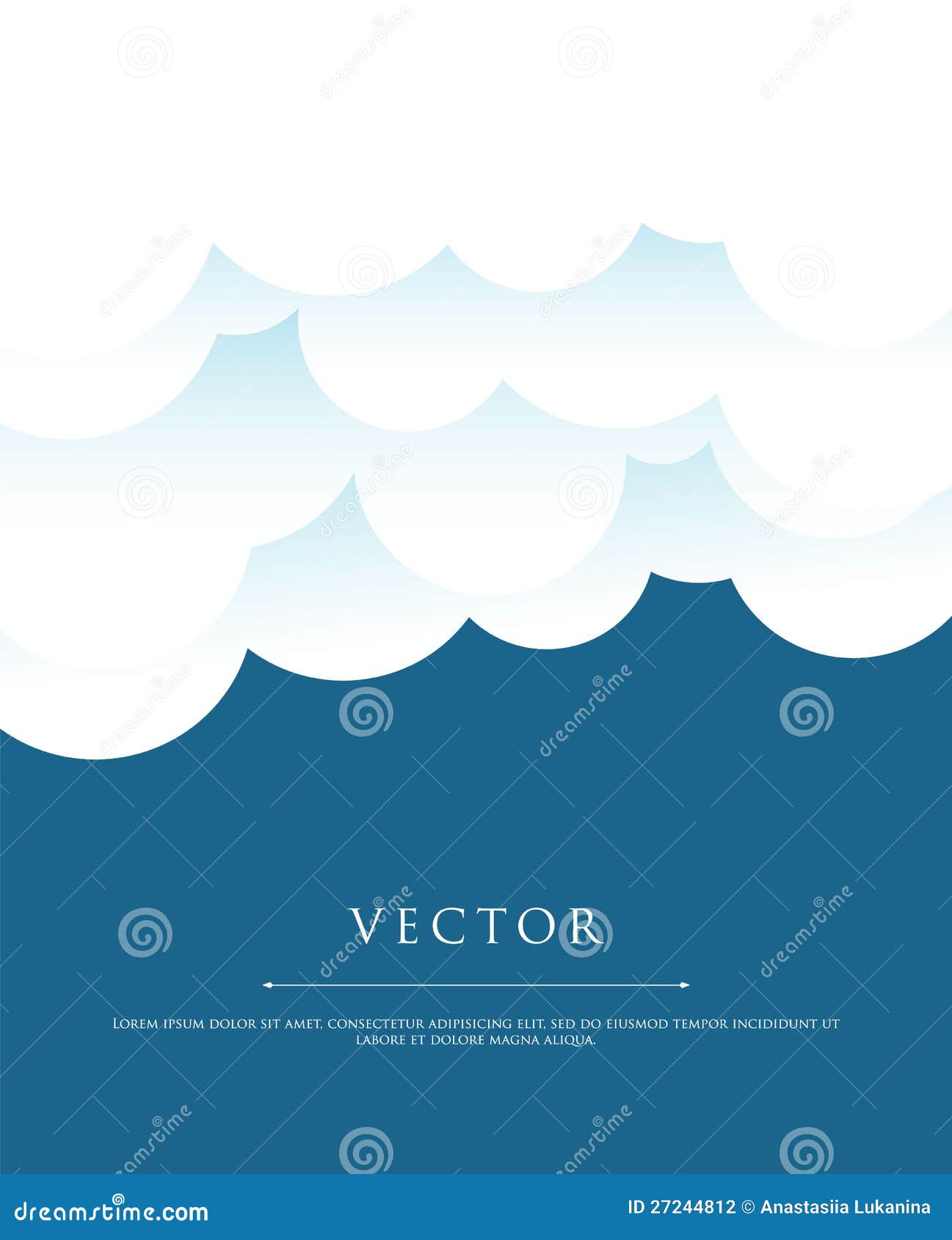 Stylized sky with clouds stock vector. Illustration of fantasy - 27244812
