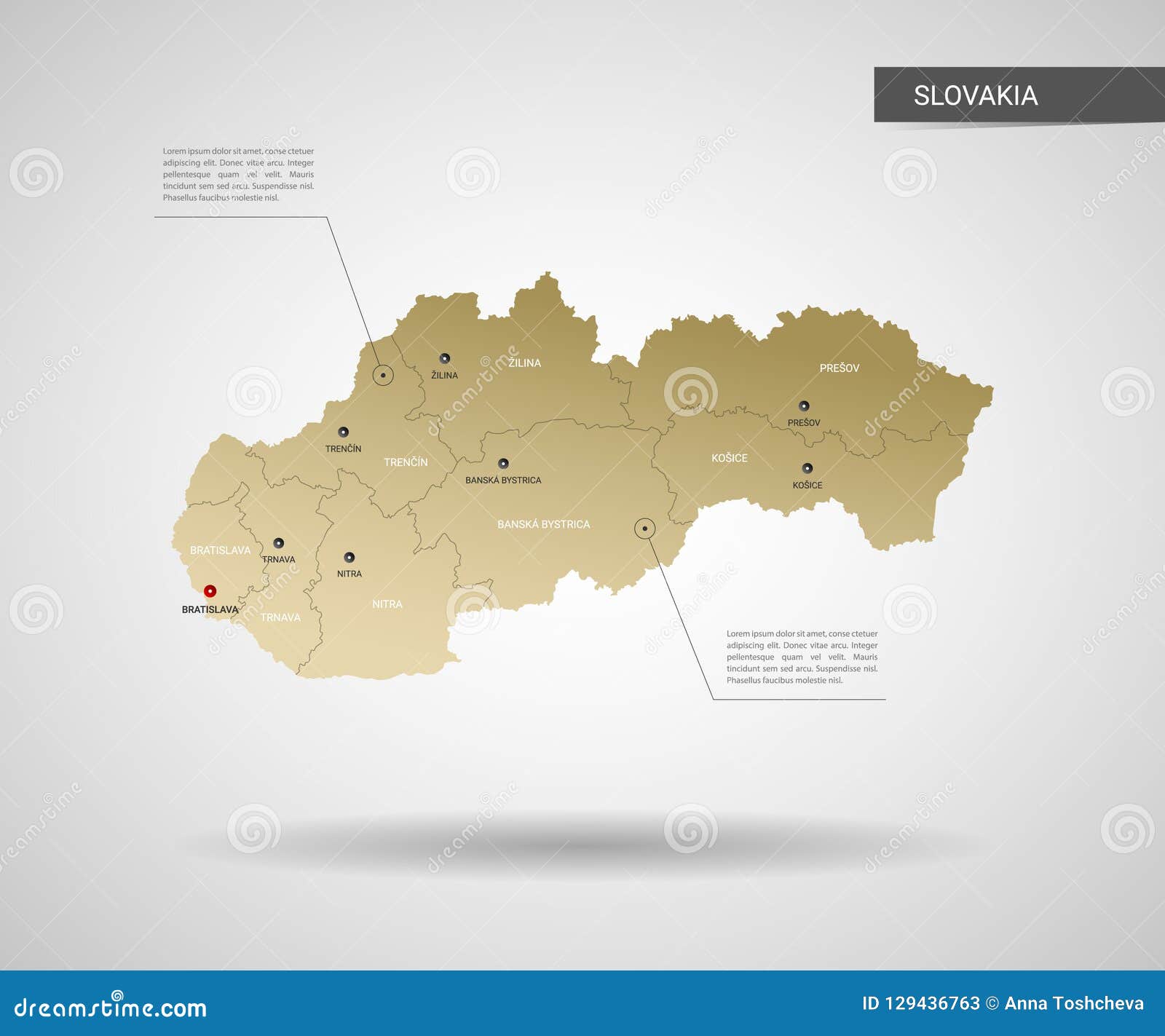 Vector Map-slovakia Country. Web Design. | CartoonDealer.com #213682250