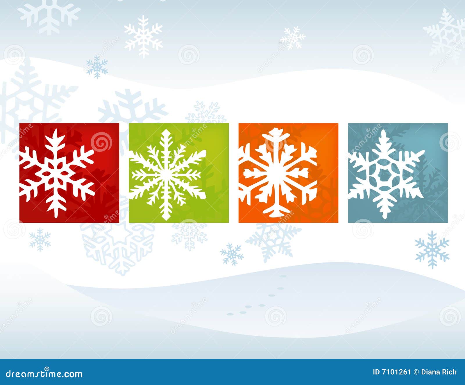 Stylized Snowflake Winter Background Stock Vector - Illustration of ...