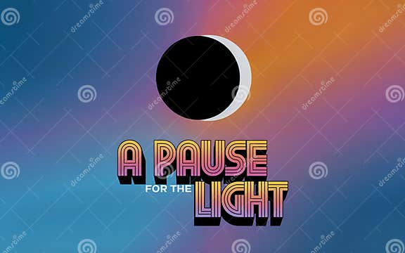 Stylized Solar Eclipse Graphic with Retro Typography Stock Illustration ...