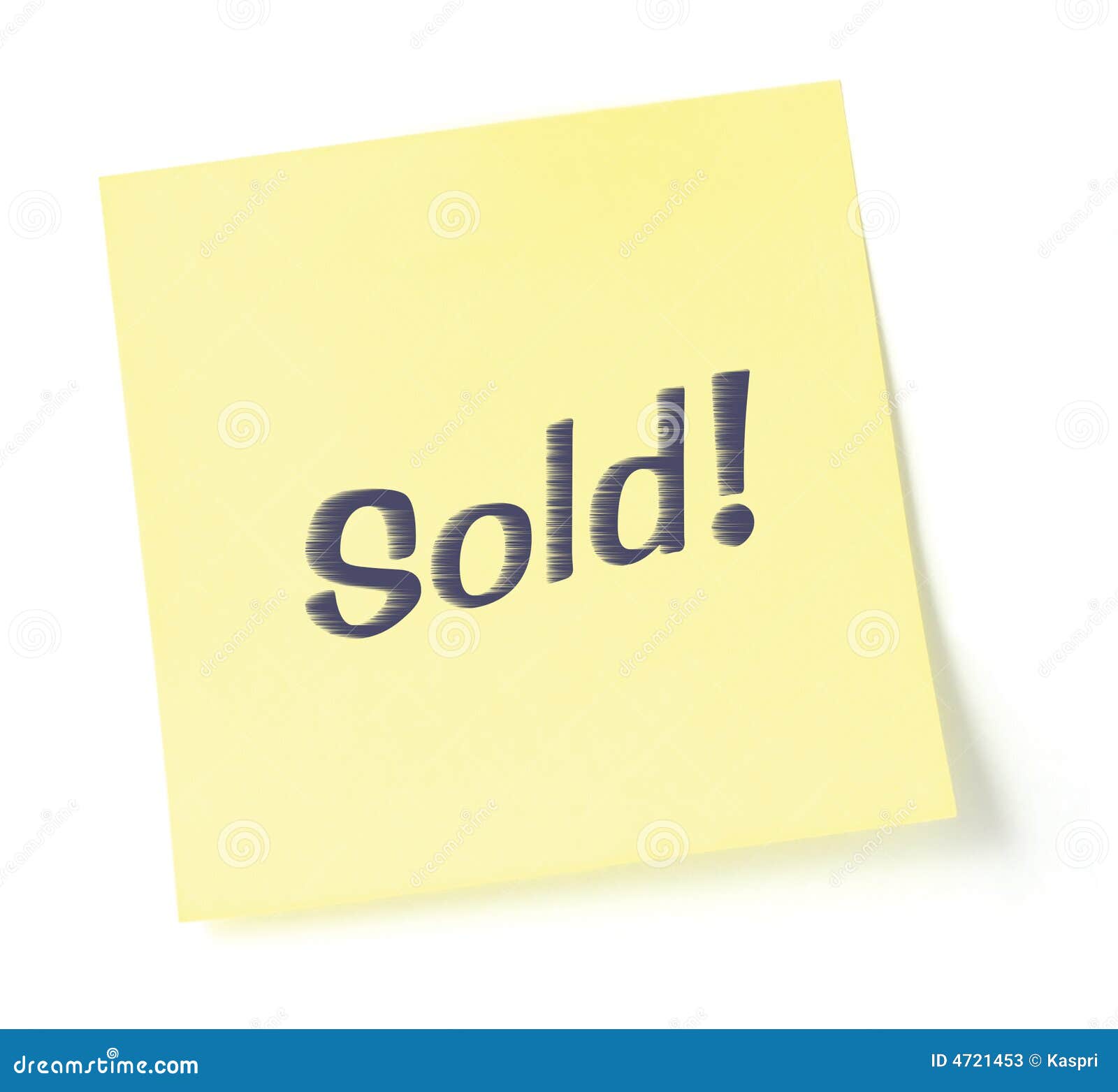 Stylized Sold Note stock image. Image of annotations, card - 4721453