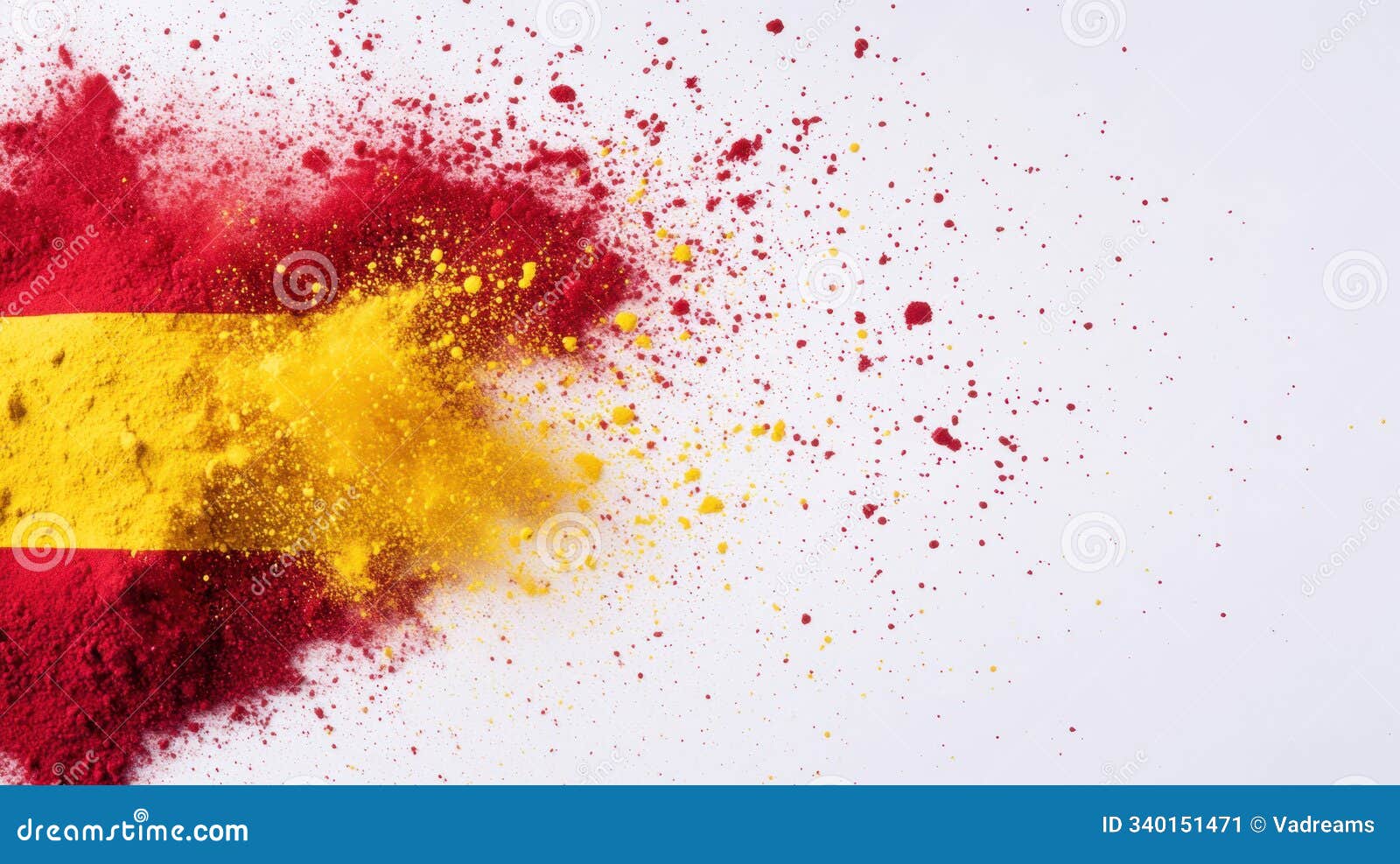 Stylized Spanish Flag on White Background. Spain Flag Shape Made of Red ...