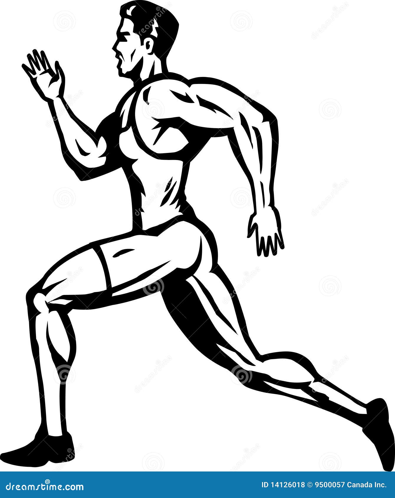 Stylized Sprinter stock vector. Illustration of healthy - 14126018