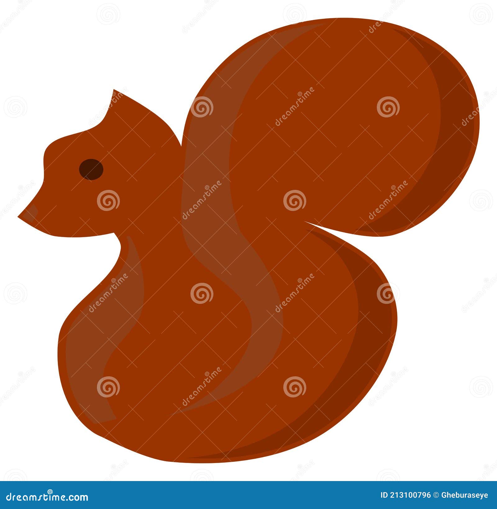Stylized Squirrel, Red, Animal, Isolated. Stock Illustration ...