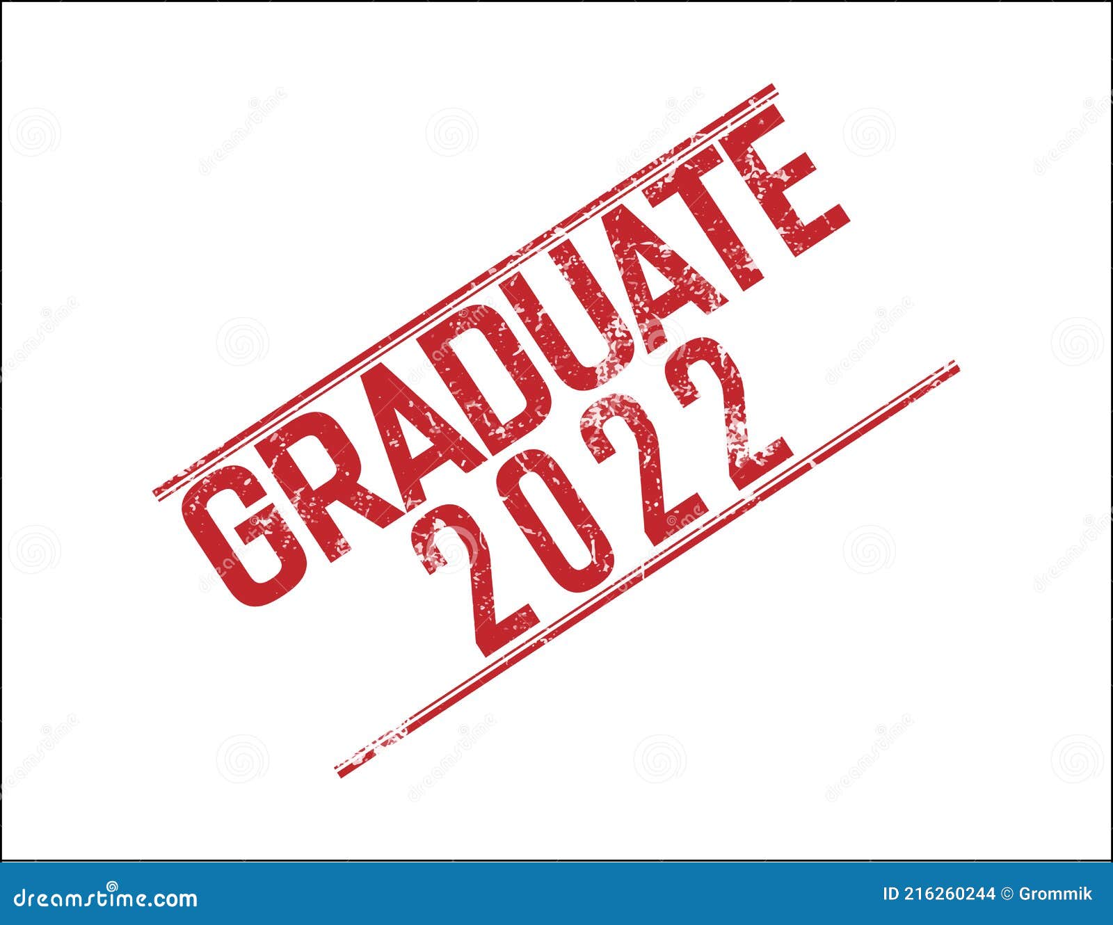 Stylized Stamp Impression of the Inscription Graduate 2022 Stock Vector ...