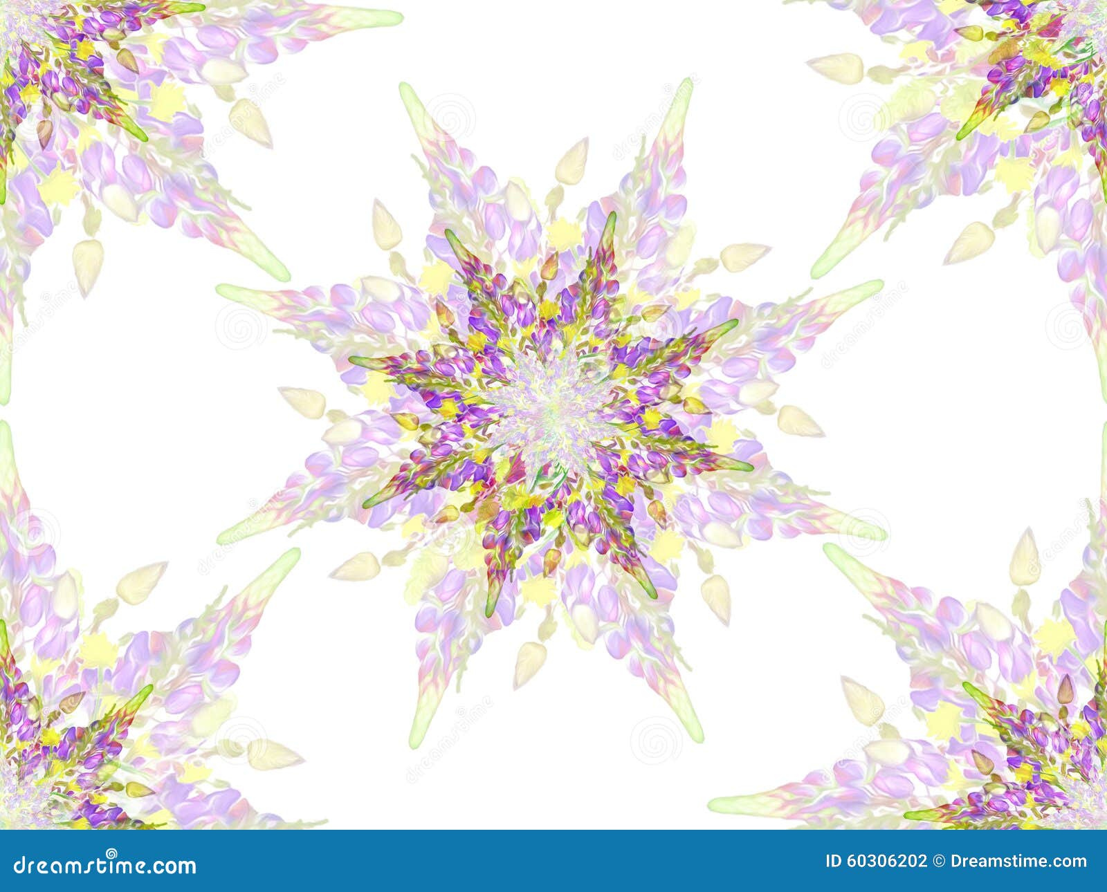 Stylized Star Floral Pattern Stock Illustration - Illustration of ...