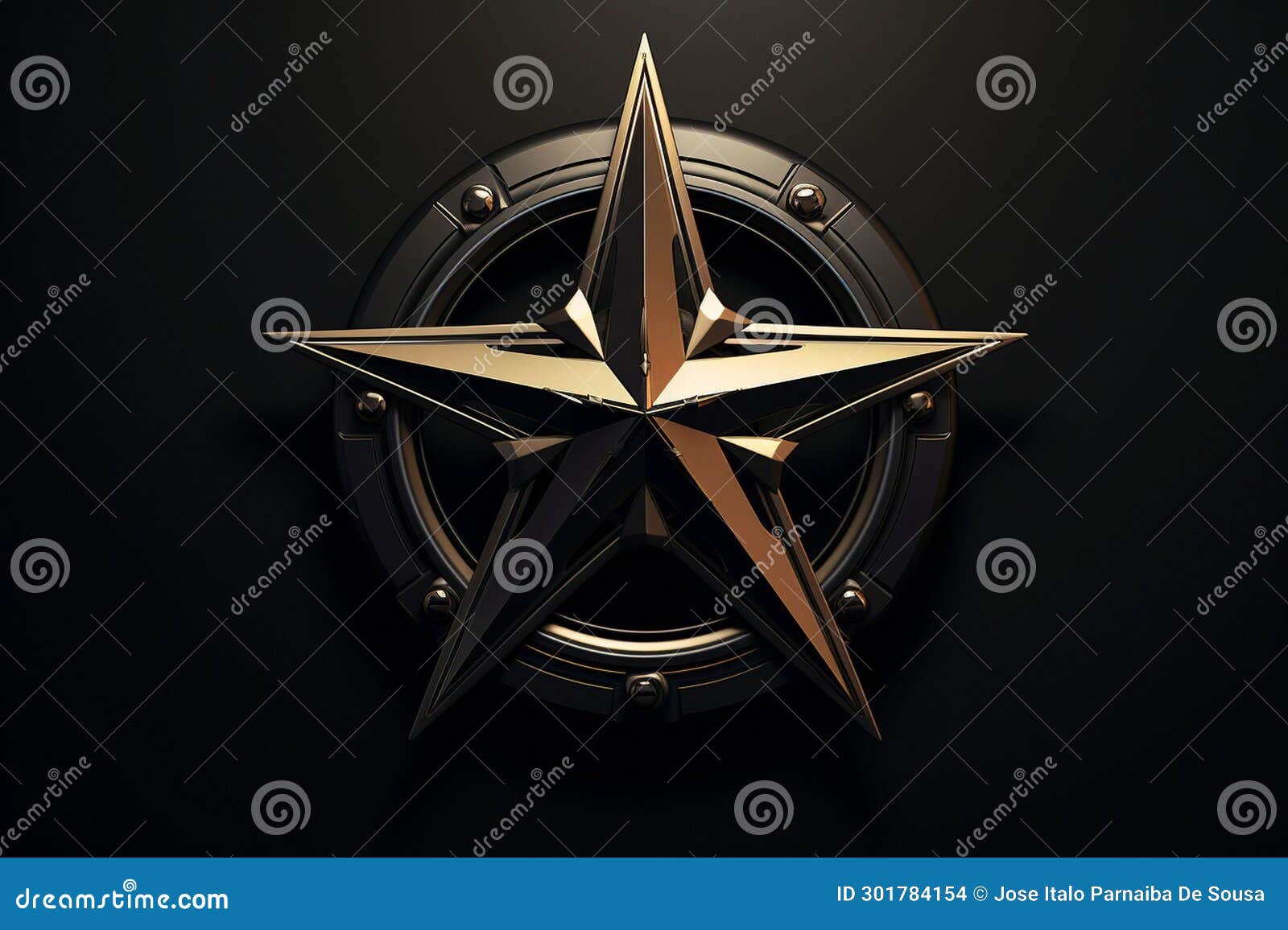 Stylized Star Icon with a Modern and Sleek Stock Illustration ...