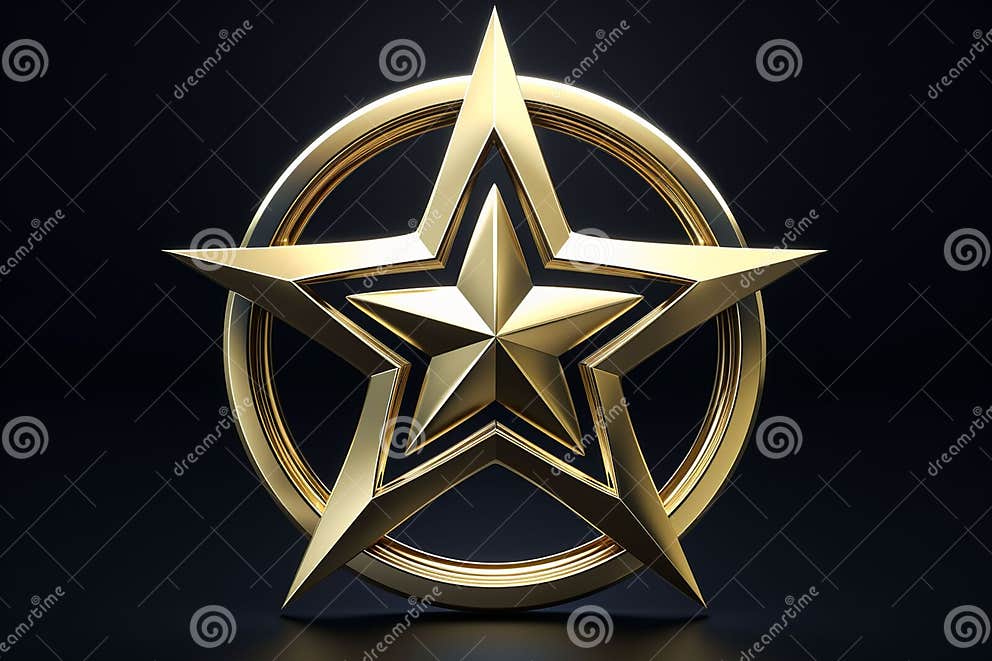 Stylized Star Icon with a Modern and Sleek Stock Illustration ...