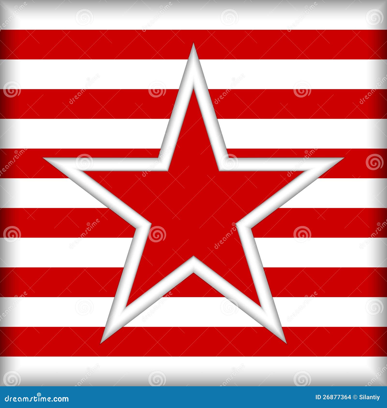 Stylized Star on Striped Background Stock Vector - Illustration of ...