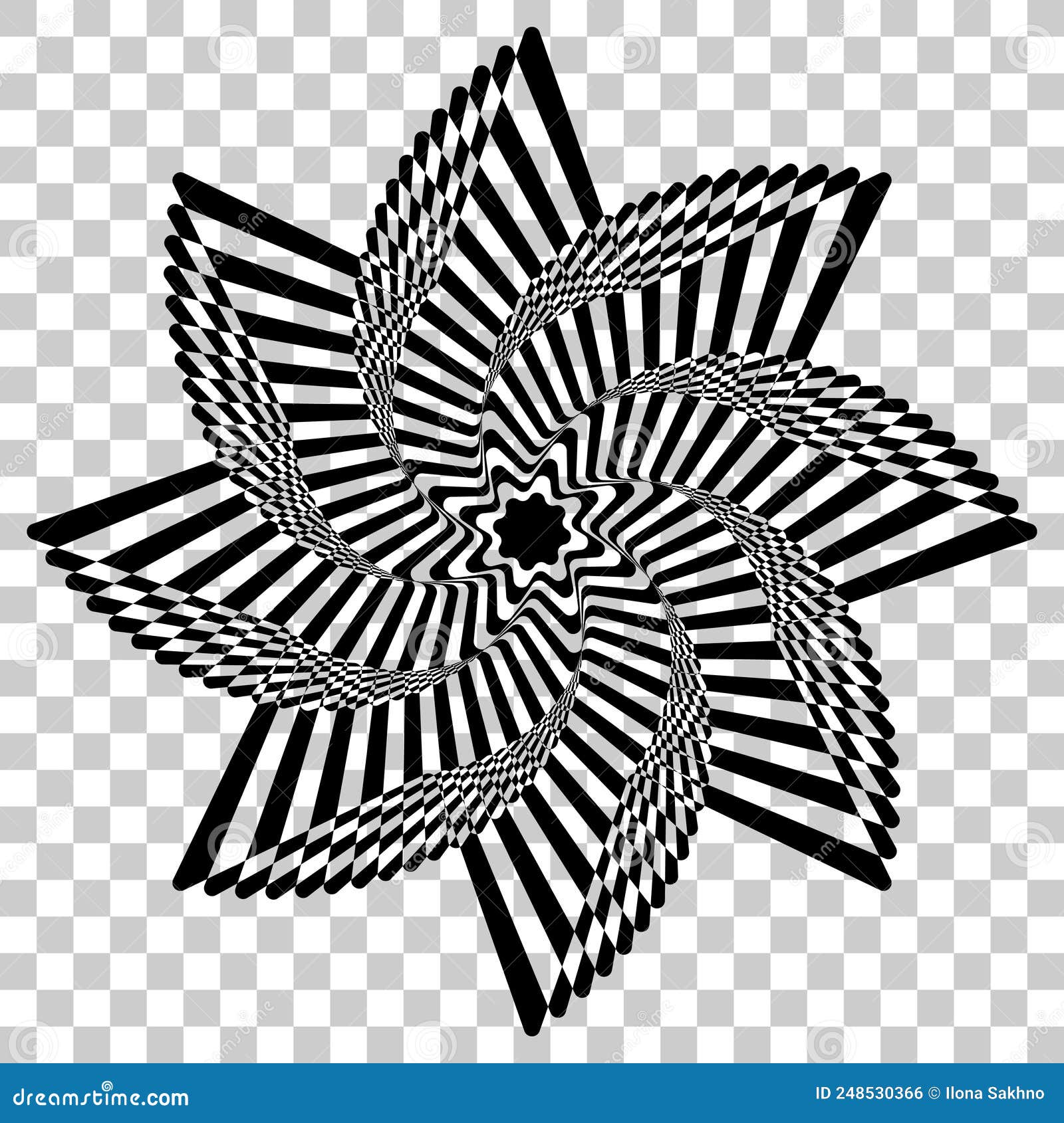 Stylized Star on a Transparent Background Design Element. Abstract Star ...