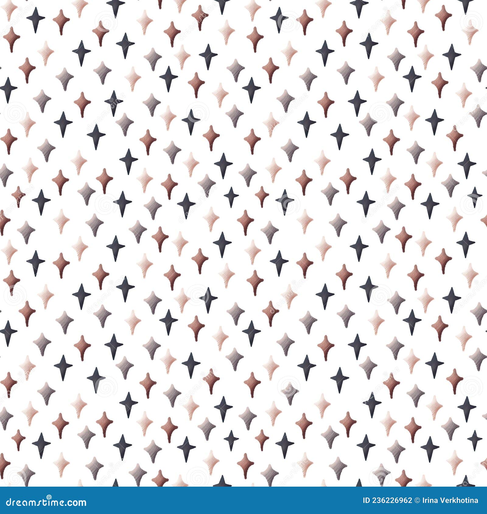 Stylized Stars On White Background Seamless Pattern Cartoon Vector ...