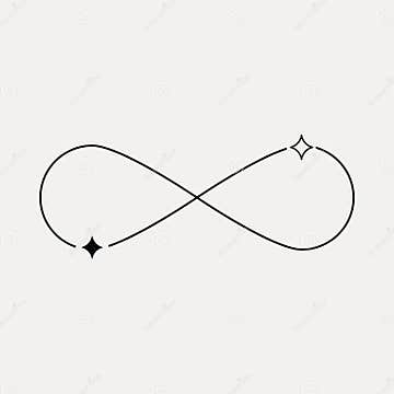 Stylized Stars, Orbit, Infinity, Infinity Symbol. Abstract Minimalistic ...