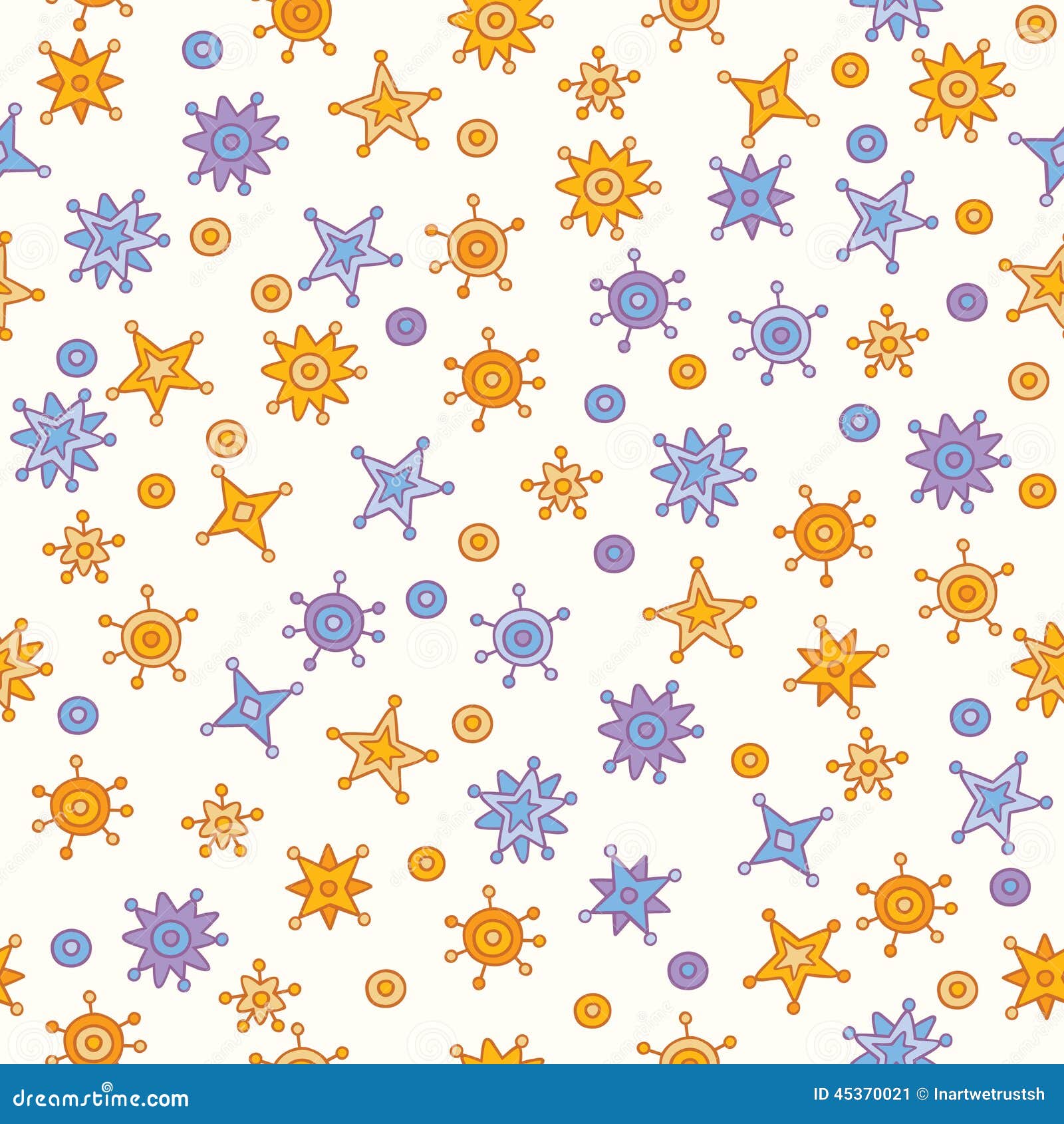 Stylized Stars on White Background Seamless Pattern Stock Vector ...