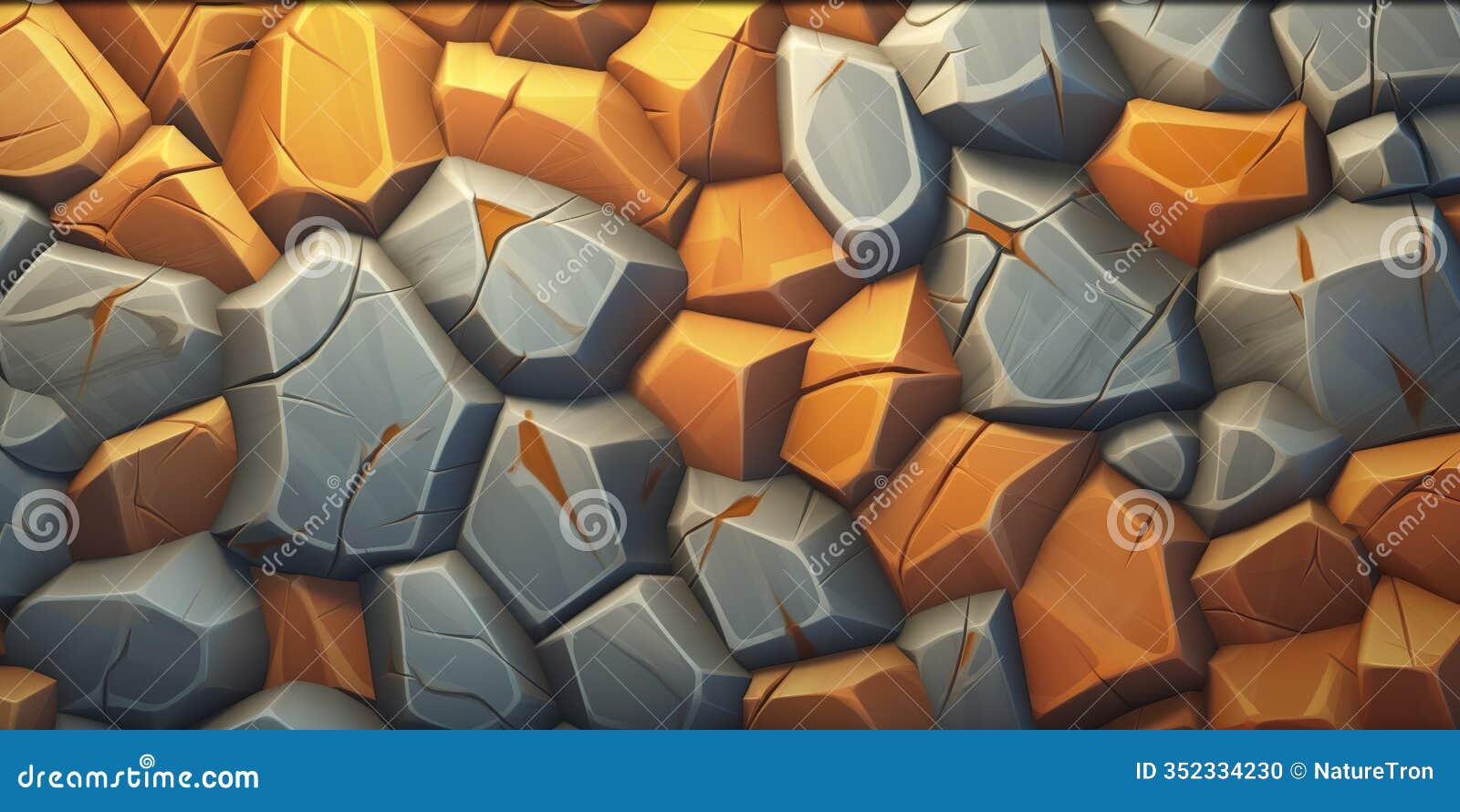 Stylized Stone Texture: Seamless Gray and Orange Rock Pattern Stock ...