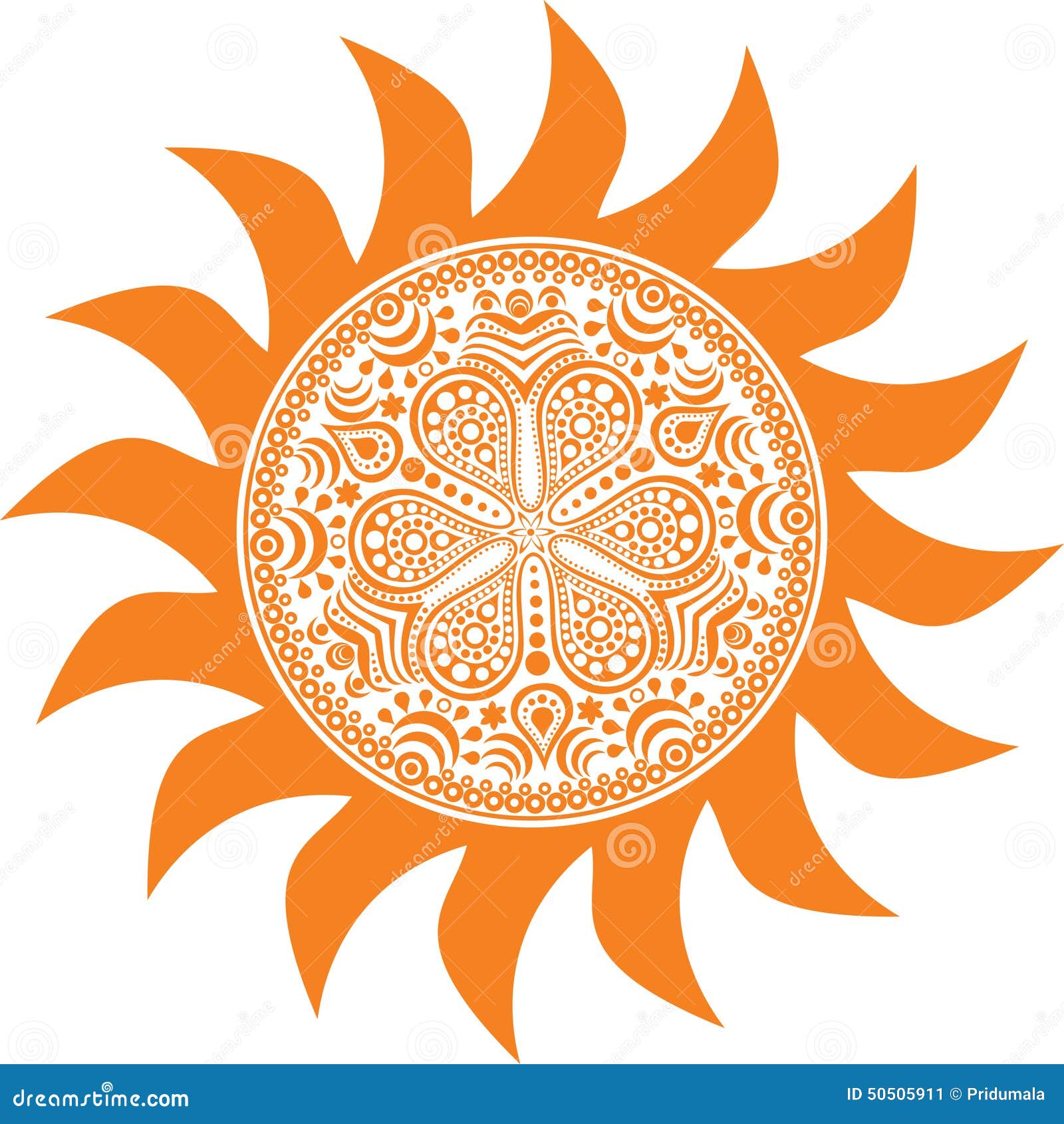 Stylized sun, stock illustration. Illustration of drawing - 50505911