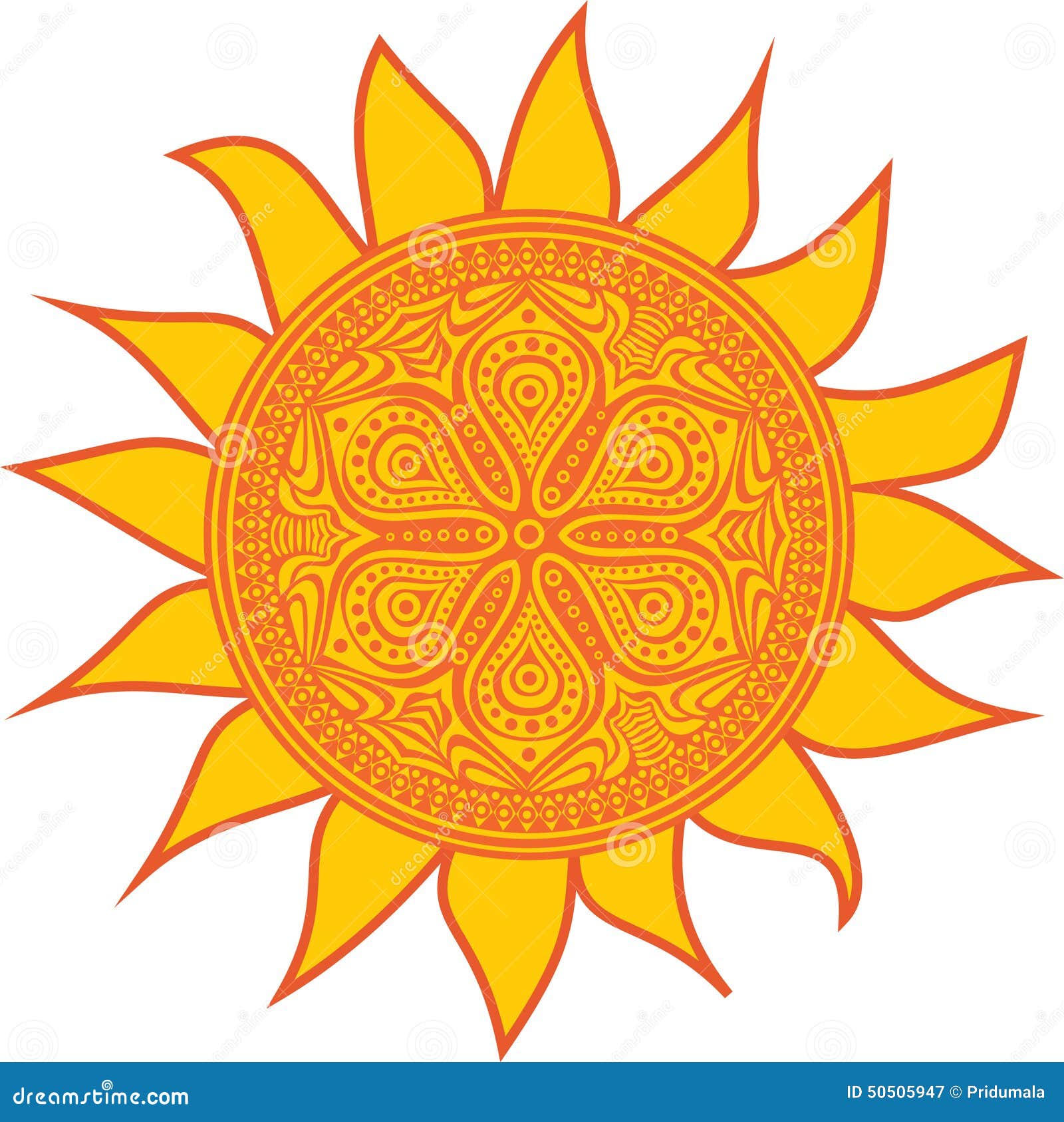 Stylized sun, stock illustration. Illustration of artwork - 50505947